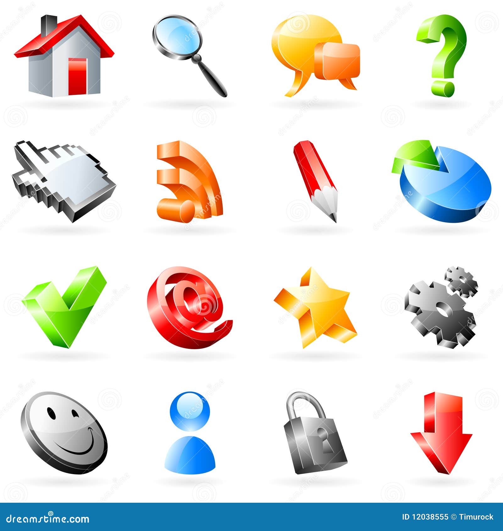 Ícones do Web. ilustração do vetor. Ilustração de arte - 12038555