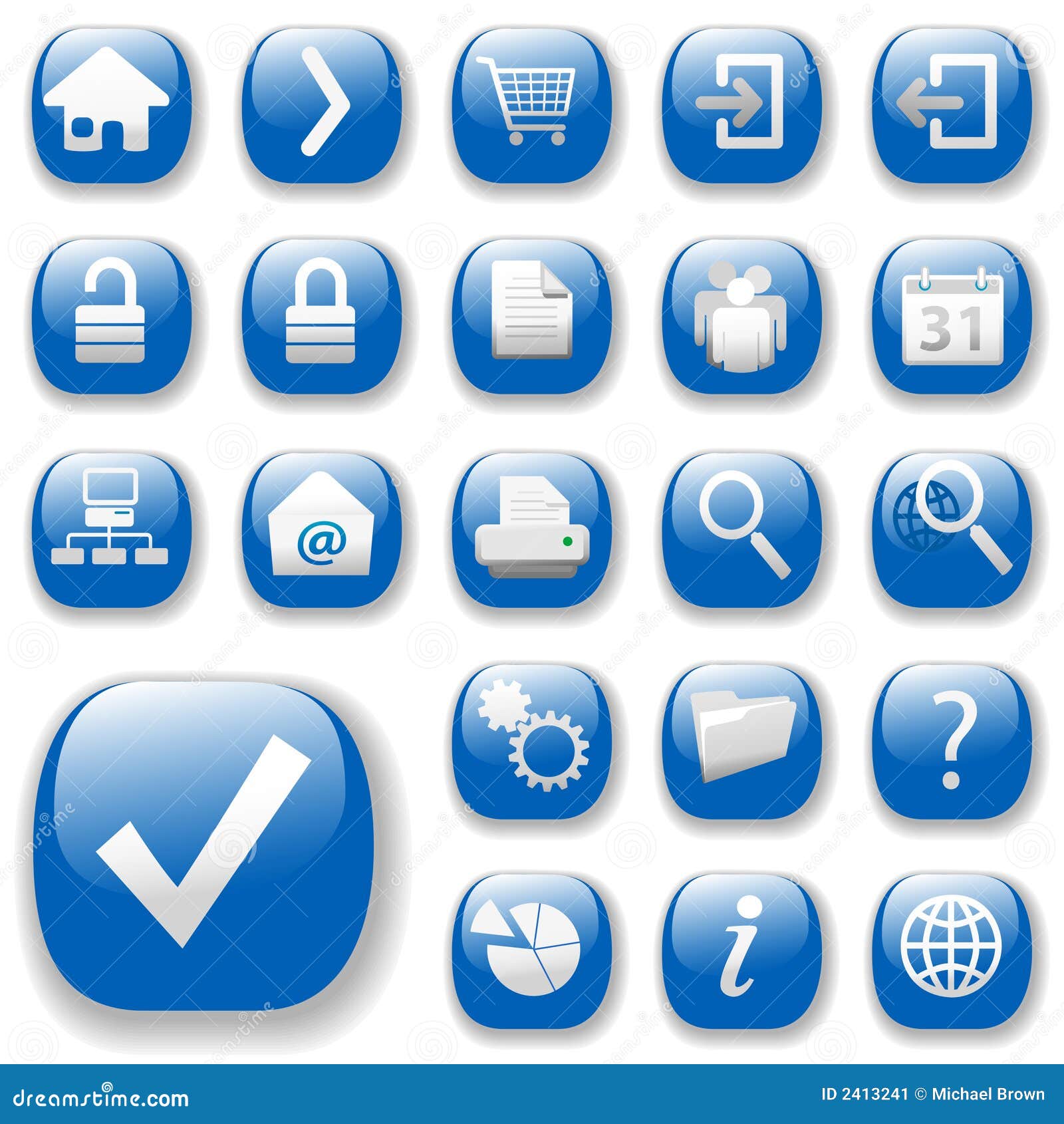 Ícones Do Web, Azul, DropShadows Ilustração do Vetor - Ilustração de ...