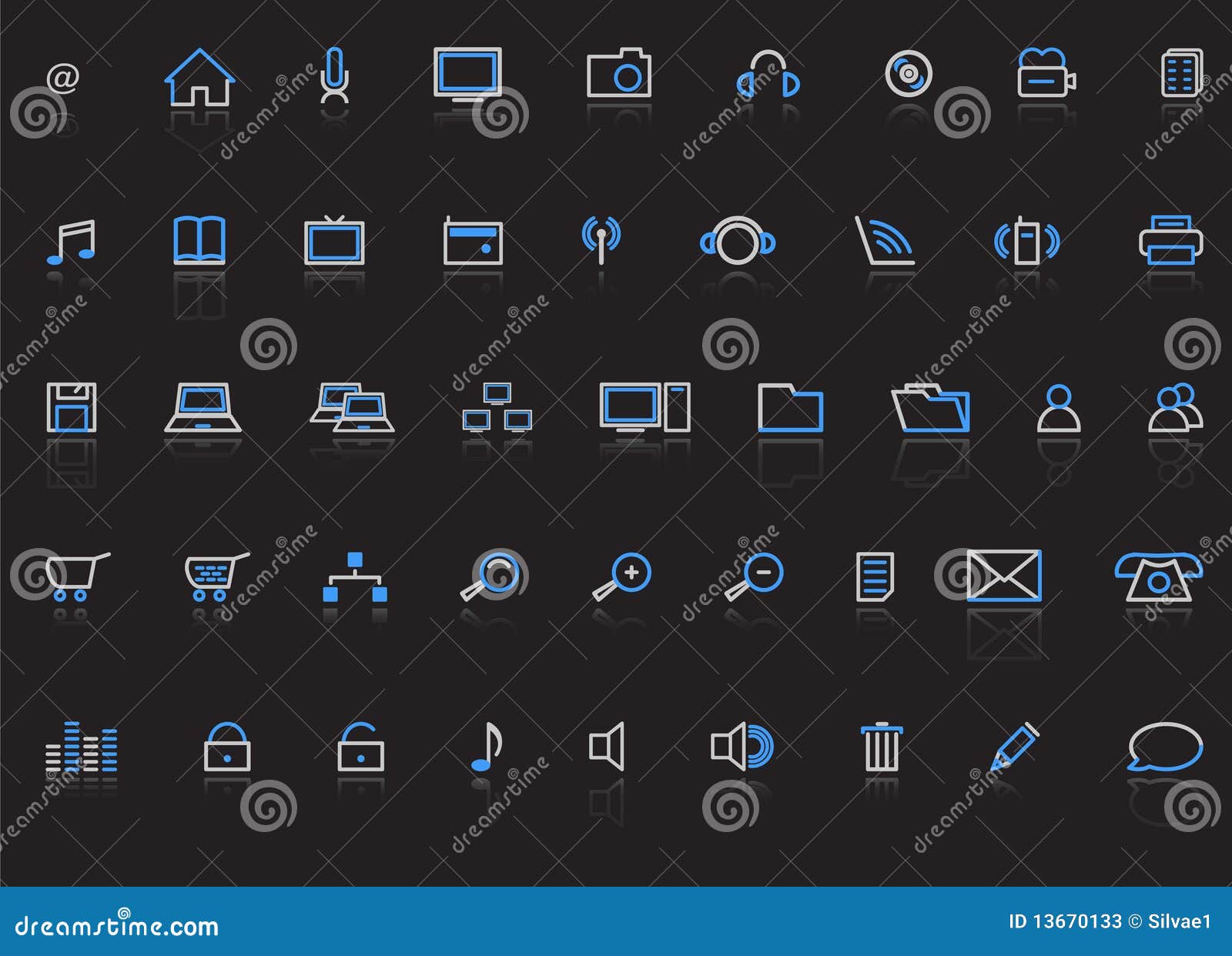 Ícones do Web, ilustração ilustração do vetor. Ilustração de computador ...