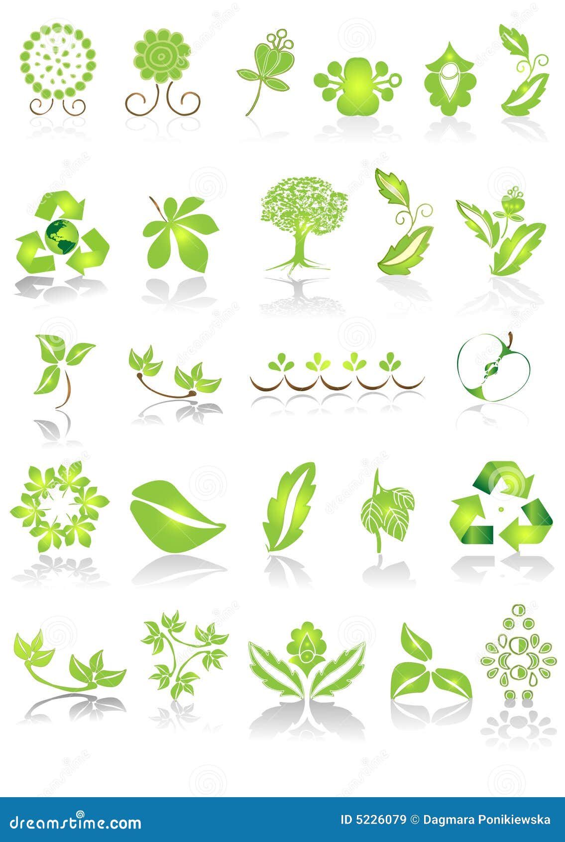 Ícones e gráficos verdes ilustração do vetor. Ilustração de curva - 5226079