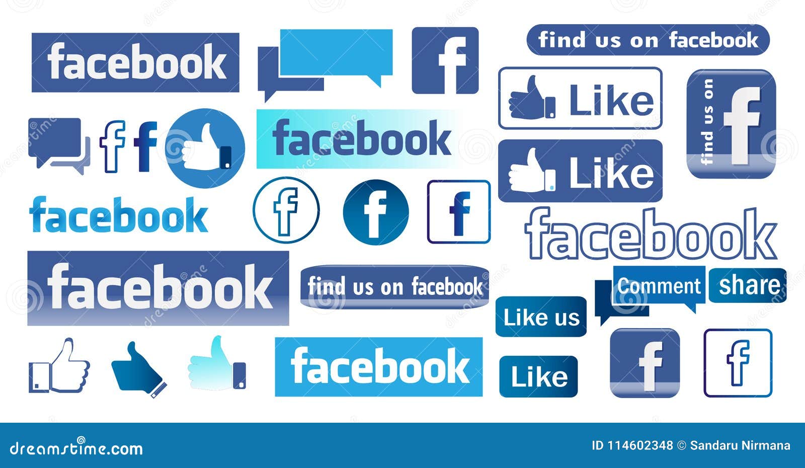 Ícones E Logotipo De Facebook Foto de Stock Editorial - Ilustração de ...