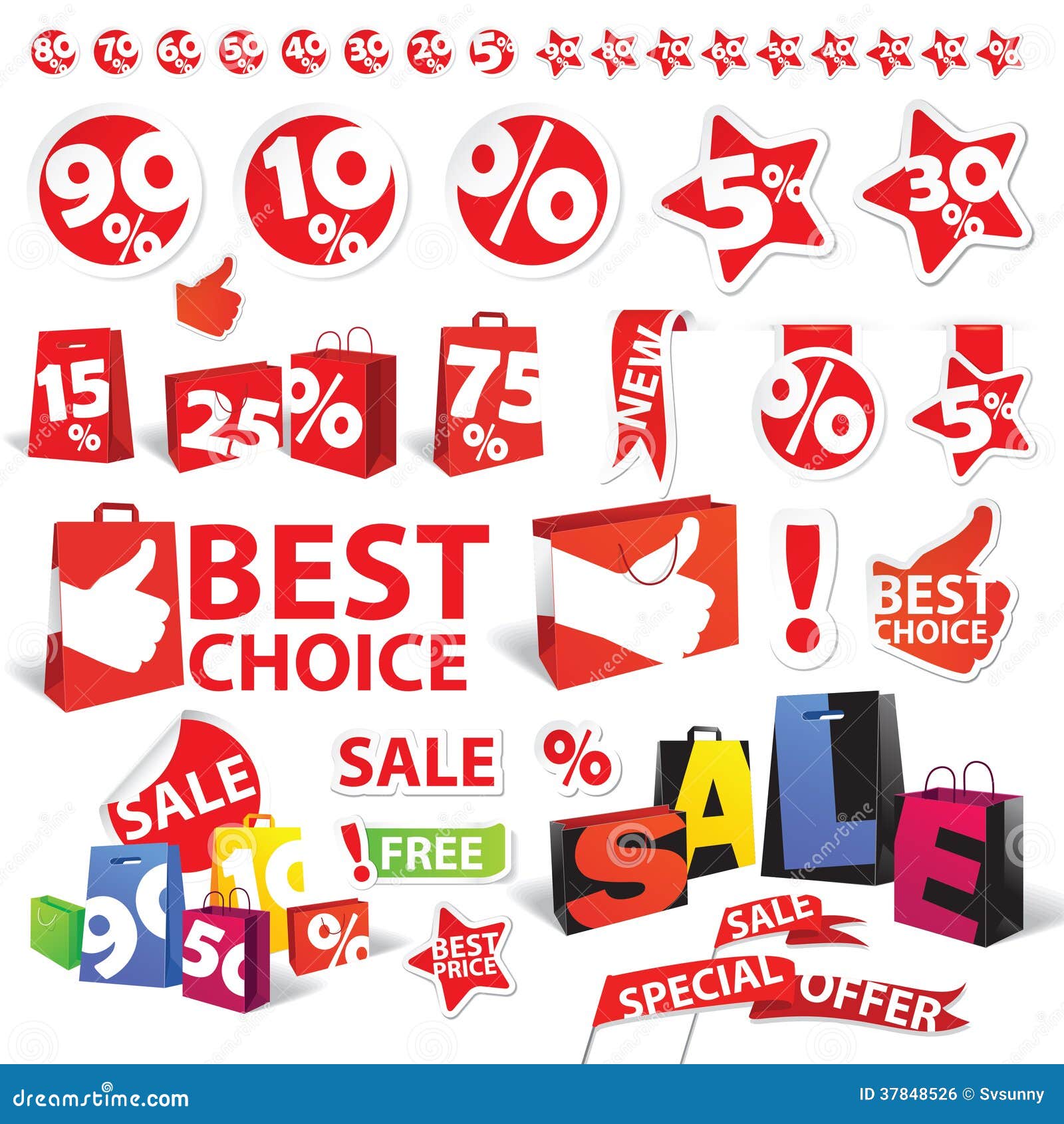 Ícones e símbolos da venda ilustração stock. Ilustração de mercado ...