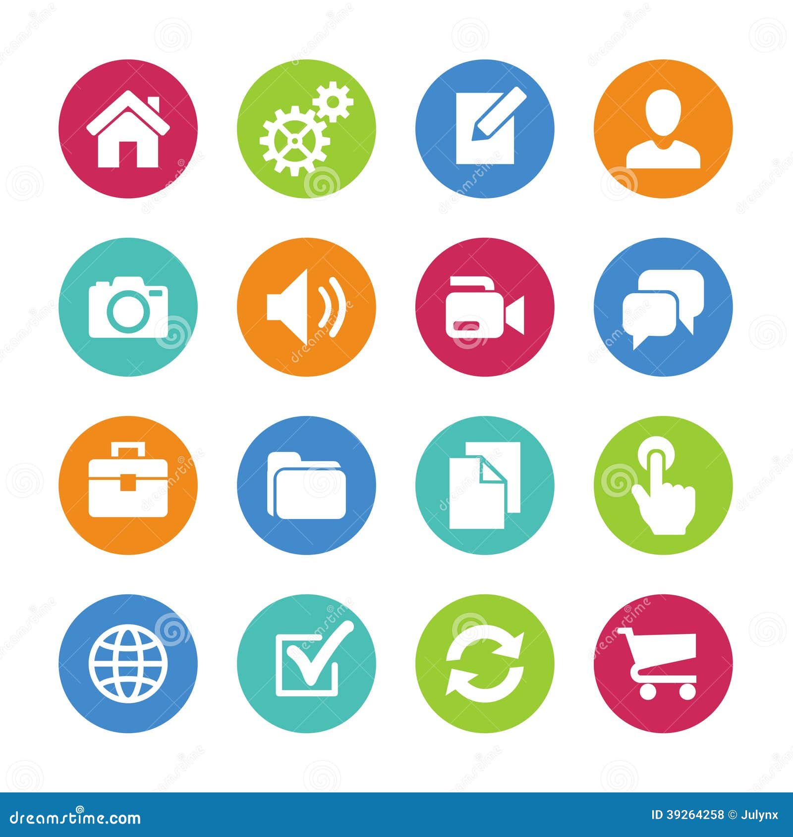 Ícones Principais Para O Web Site. Ícones Ajustados Ilustração do Vetor ...