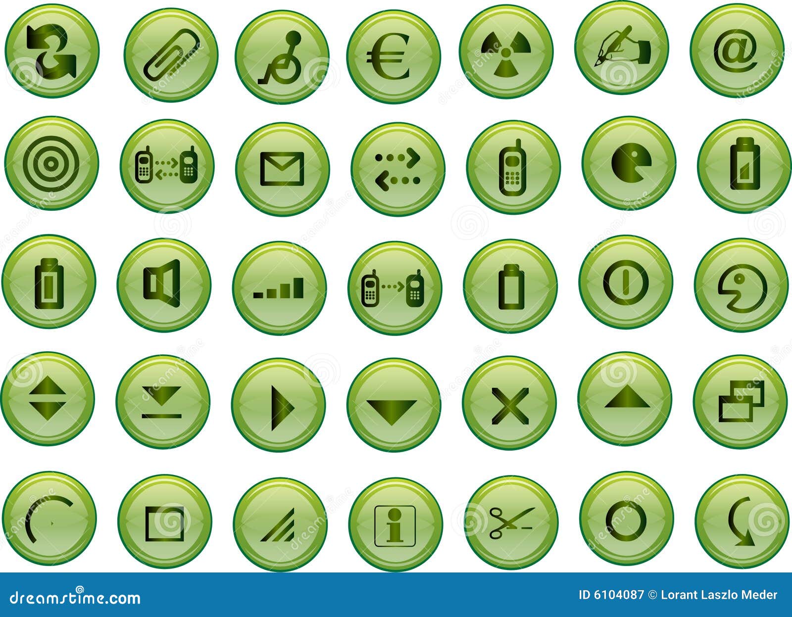 Ícones verdes do vetor ilustração do vetor. Ilustração de download ...