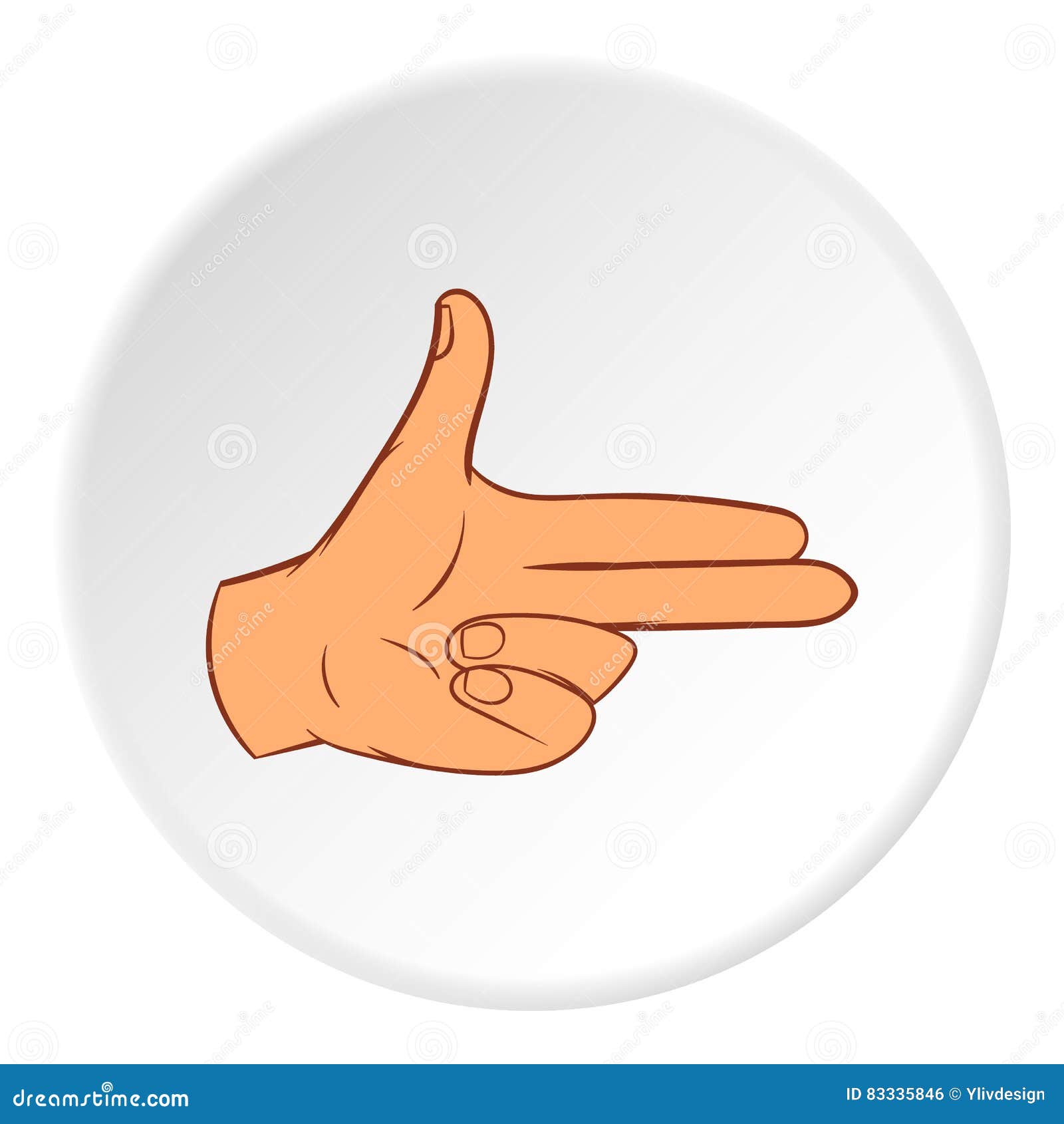 Índice Del Gesto E Icono Del Dedo Medio Junto Ilustración del Vector ...