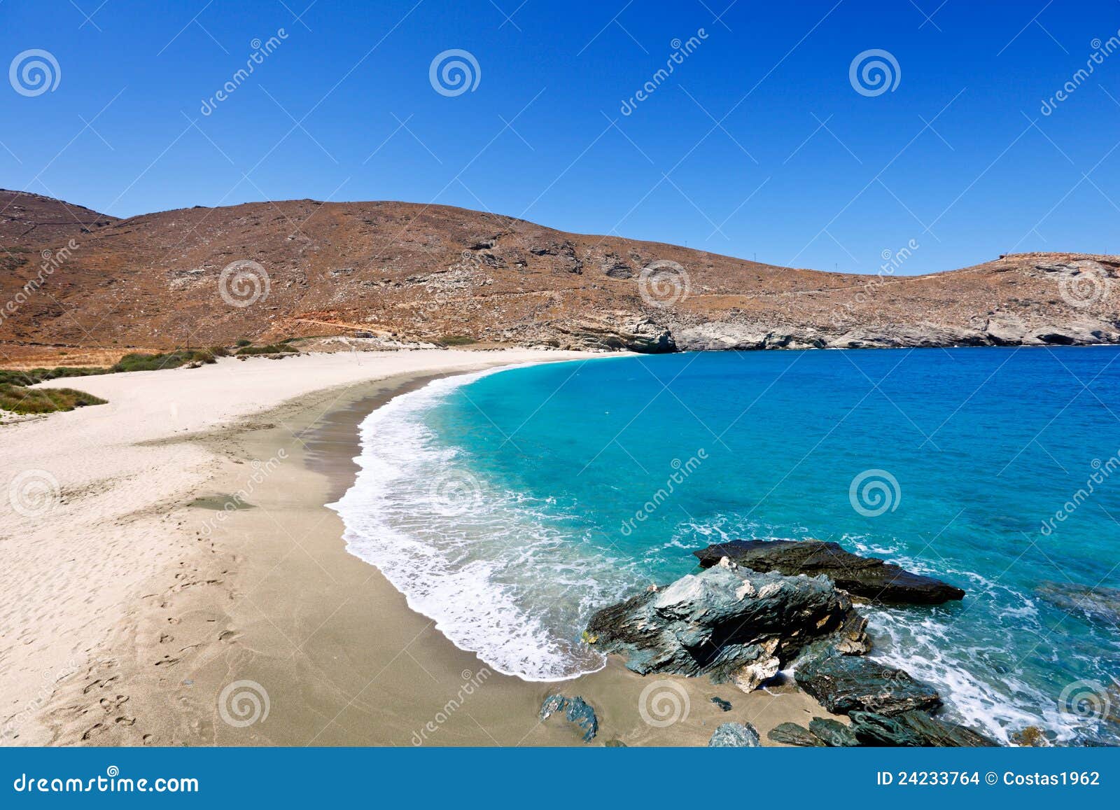 Île d'Andros, Grèce photo stock. Image du turquoise, seaside - 24233764