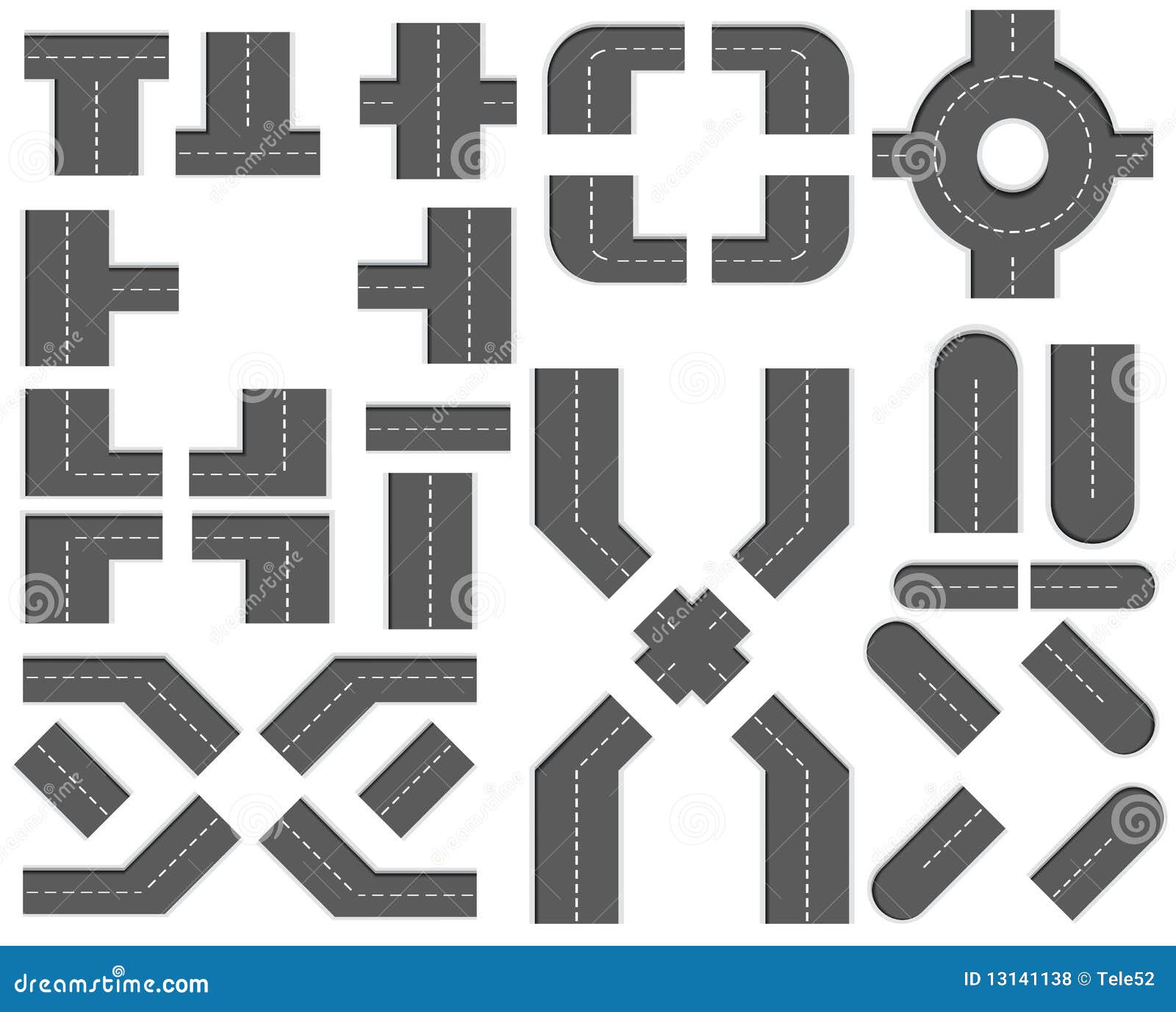 Ð¡ity Map Creation Kit (DIY). Part 2. Roads Stock Vector - Illustration ...