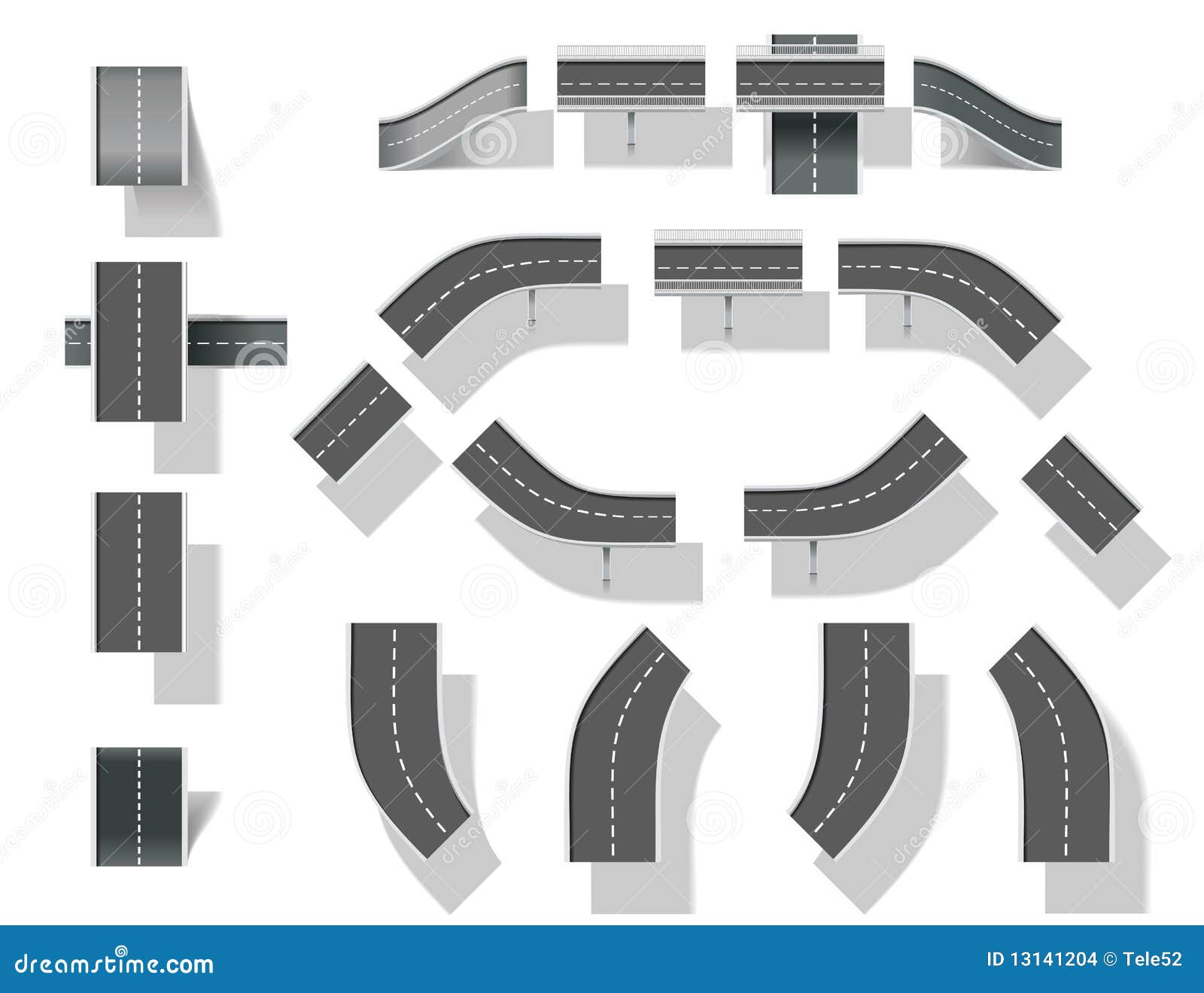 Ð¡ity Map Creation Kit (DIY). Part 4. Bridges Stock Vector ...