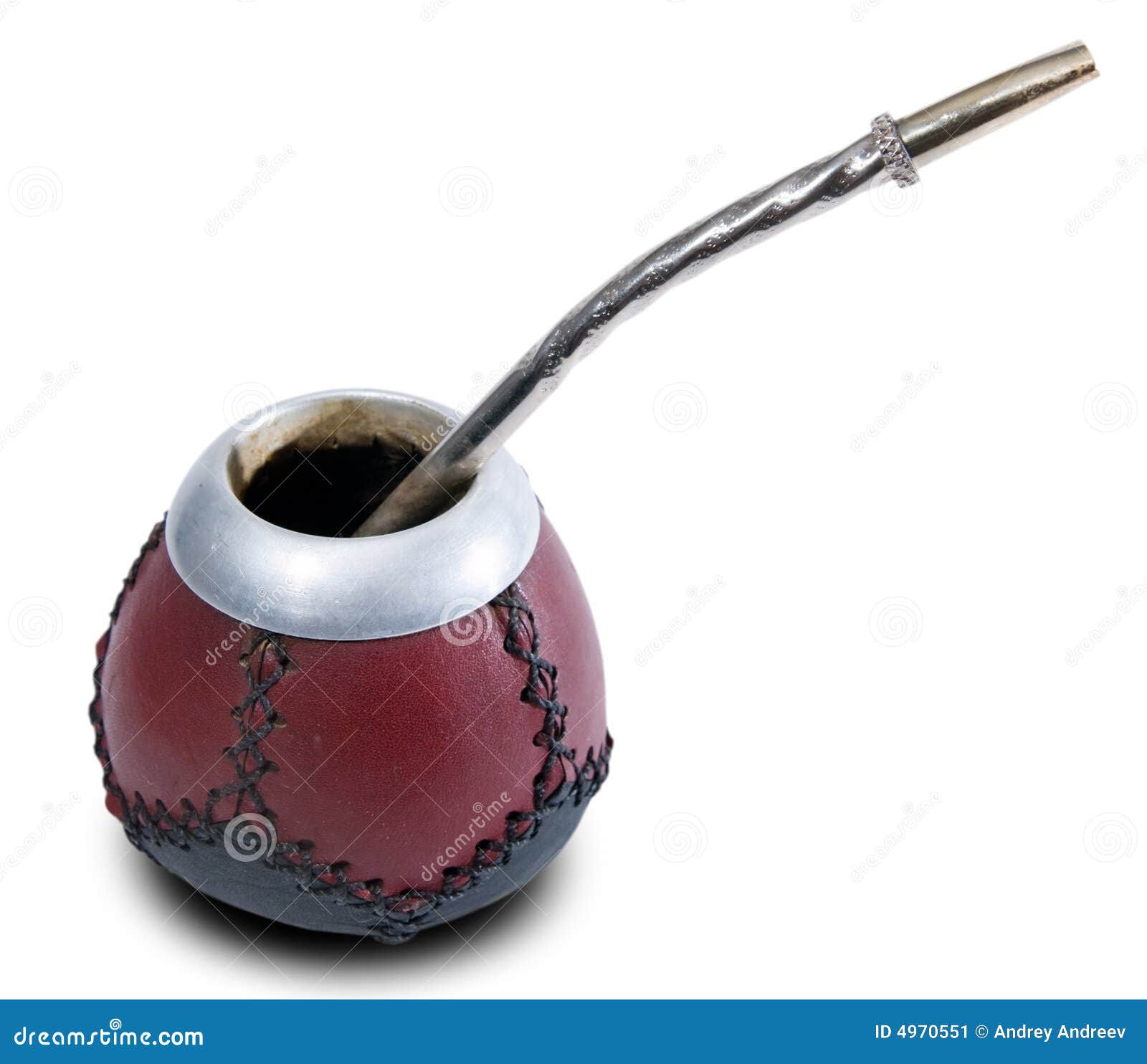 Ð¡up from Calabash with Straw. Stock Image - Image of calabash, indian ...