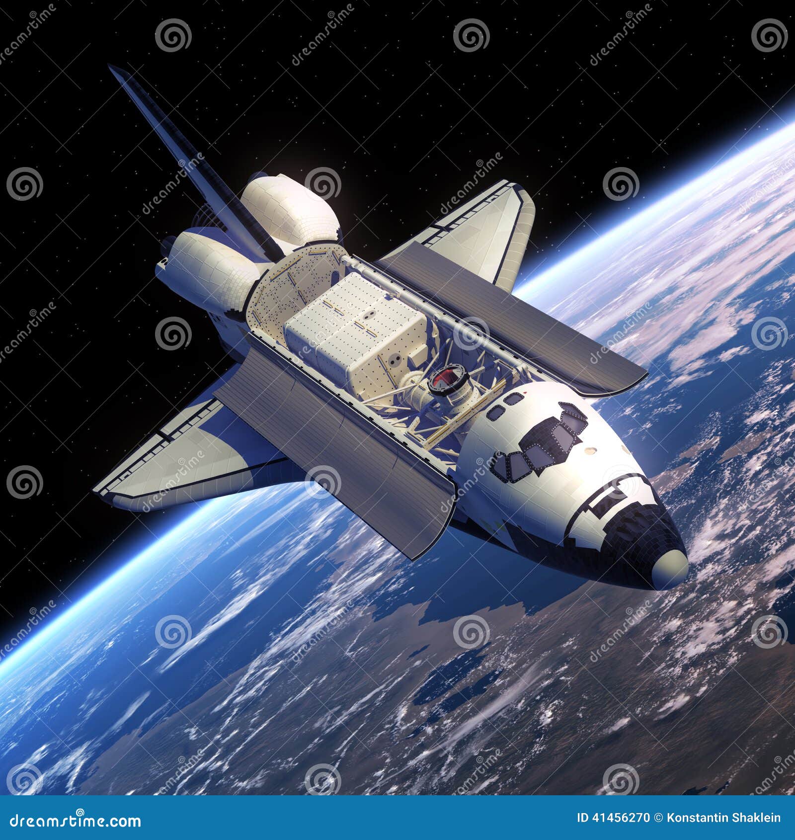 Órbita Del Transbordador Espacial Stock de ilustración - Ilustración de ...