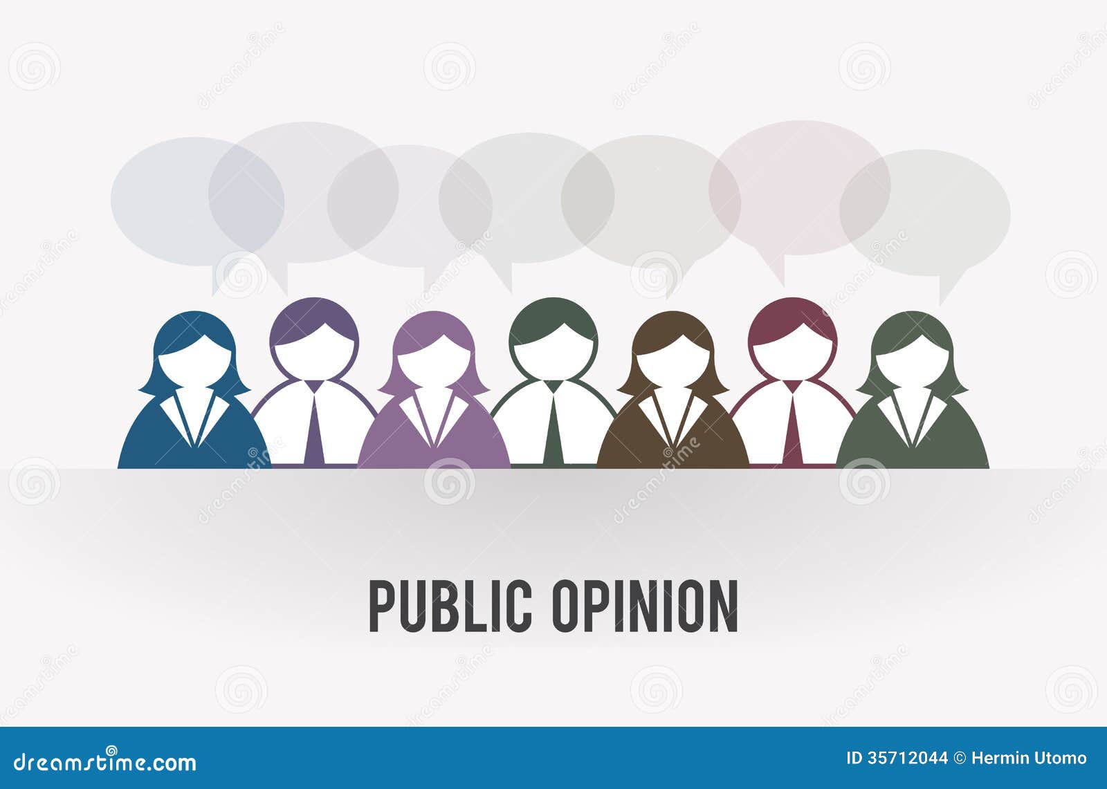 Öffentliche Meinung vektor abbildung. Illustration von meinung - 35712044