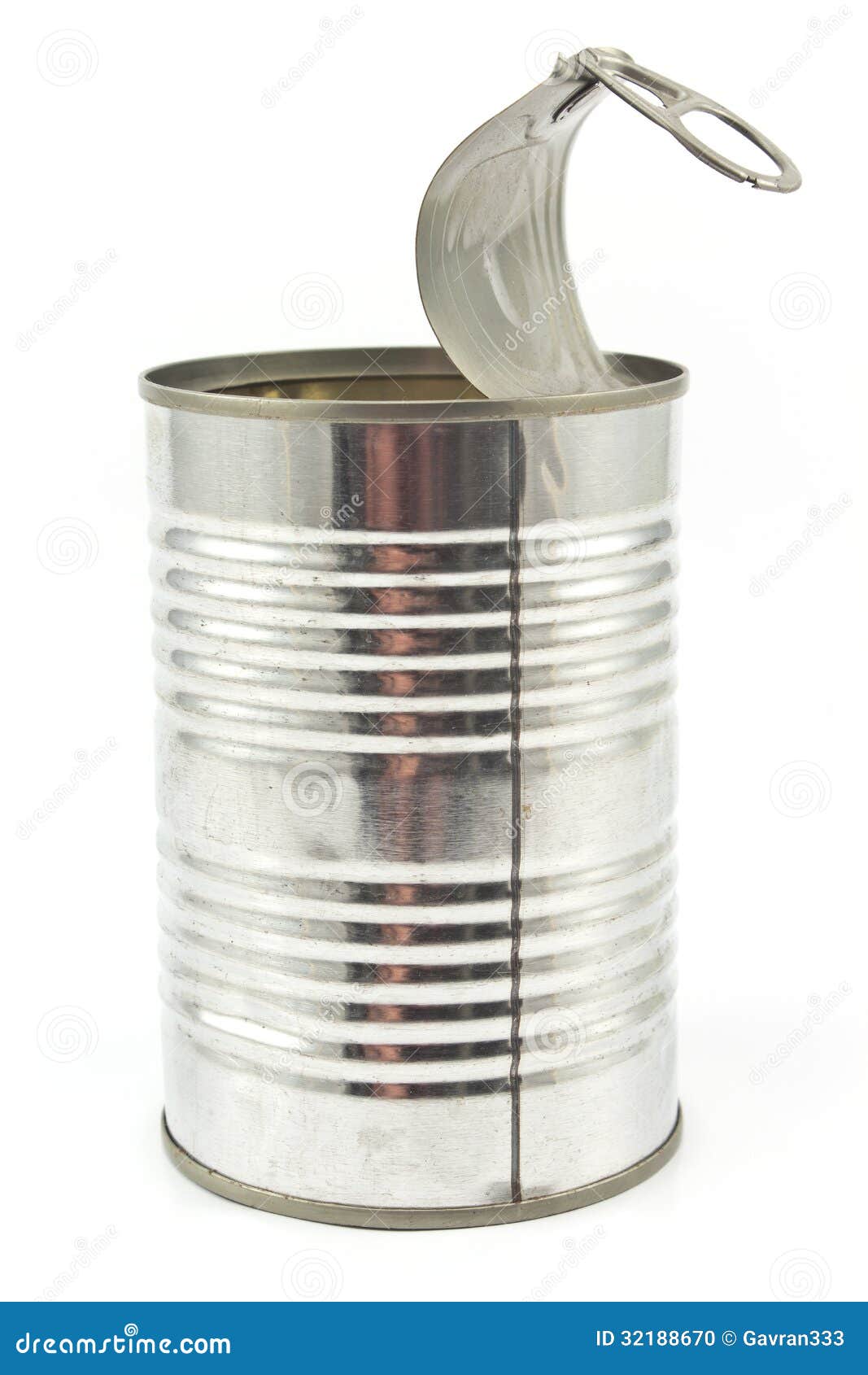 Öffnen Sie leere Blechdose stockfoto. Bild von kappe - 32188670