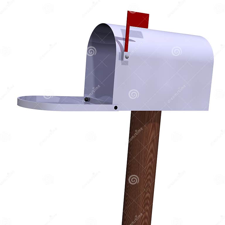 Öffnen Sie Mailbox stock abbildung. Illustration von adresse - 4526009