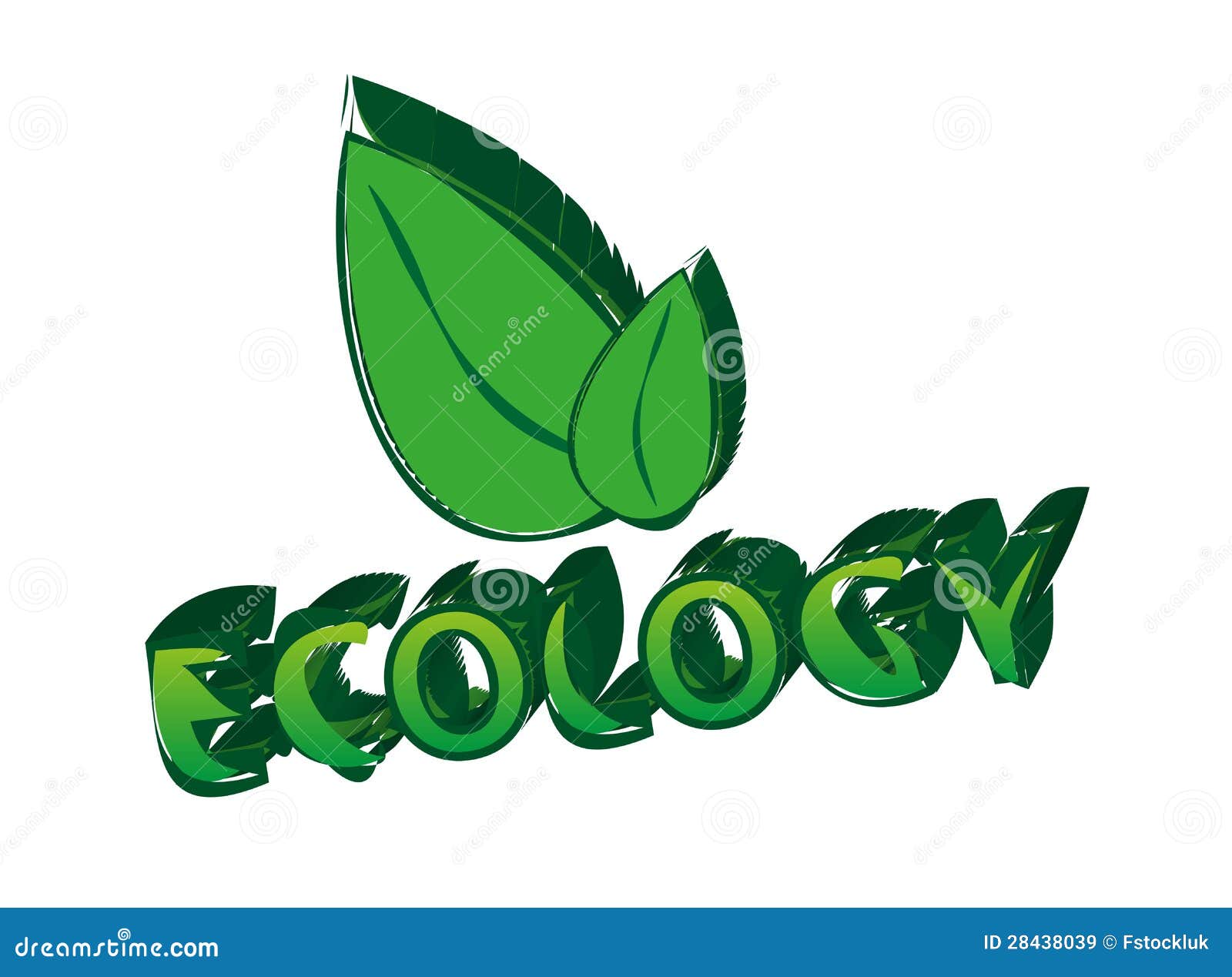 Ökologie-Zeichen Mit Blatt-Symbol Vektor Abbildung - Illustration von ...