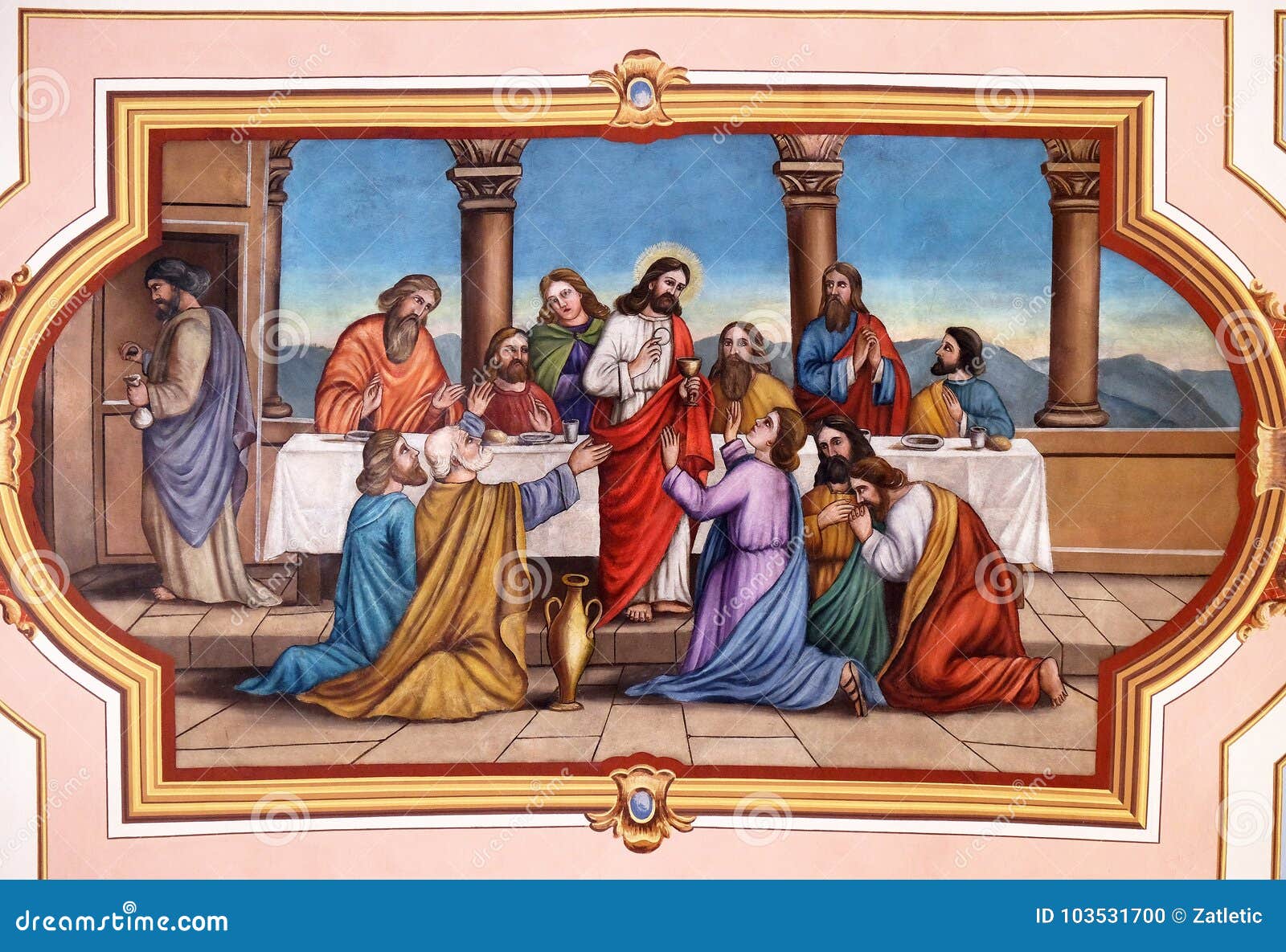 Última ceia foto de stock. Imagem de interior, ceia - 103531700