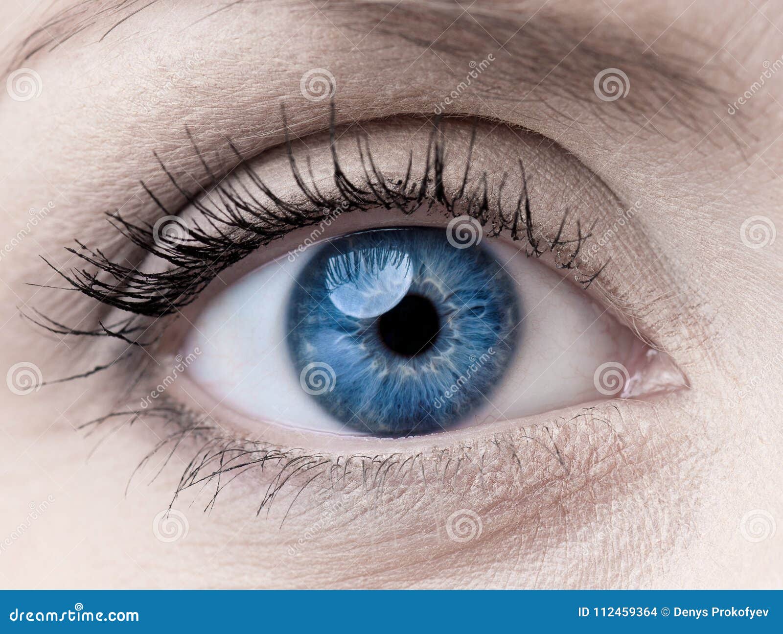 Único olho da mulher azul foto de stock. Imagem de conceito - 112459364