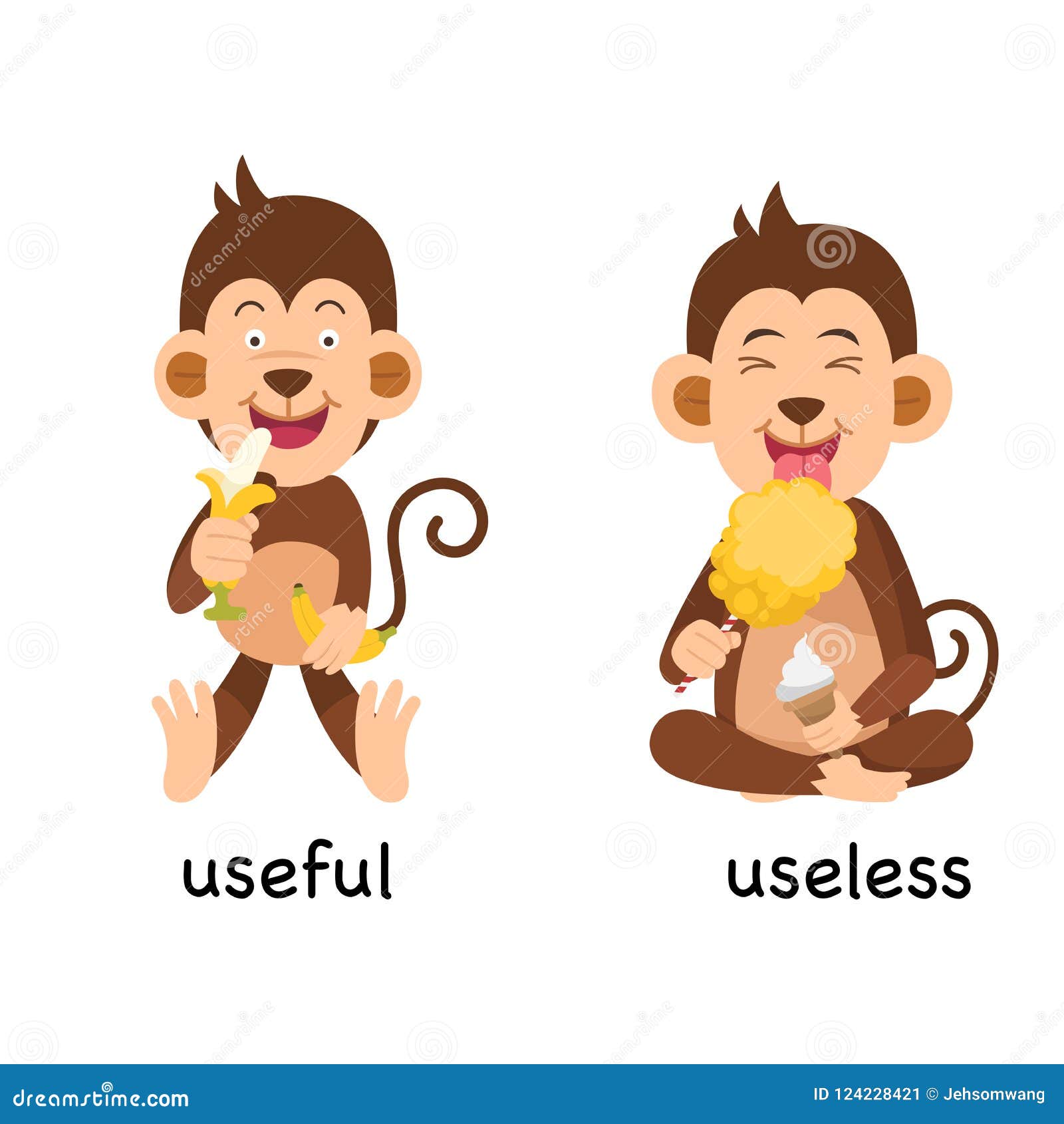 Útil e inútil opuestos ilustración del vector. Ilustración de fondo ...