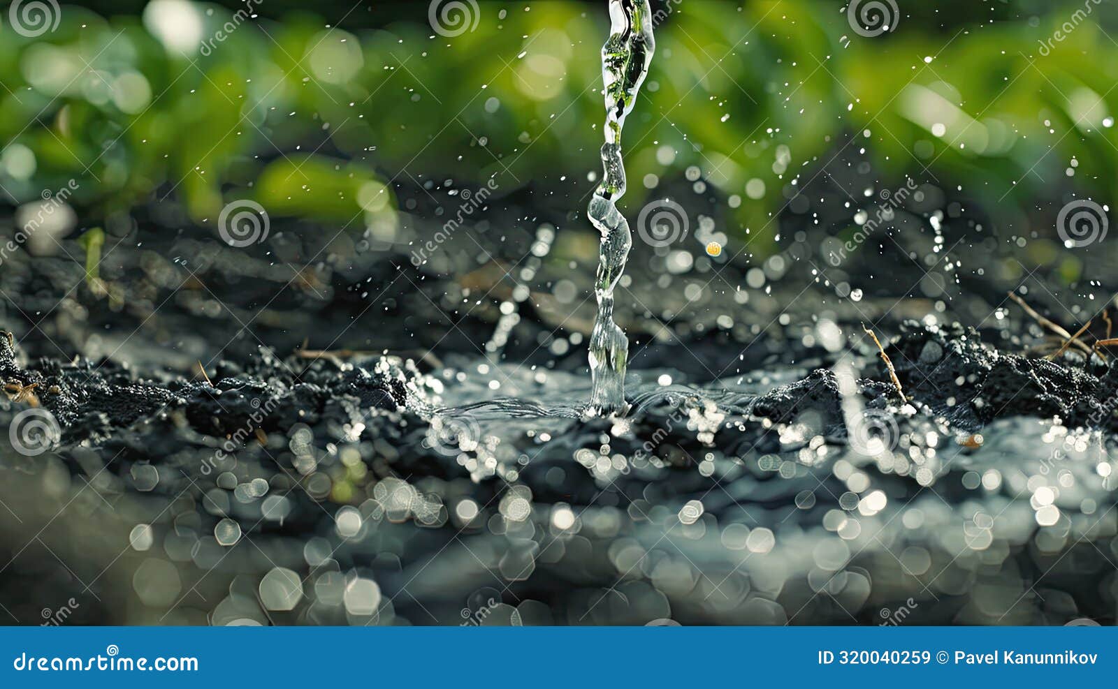 The Surreal Elixir: a Pipe Lavishing Life To the Earth Стоковое ...