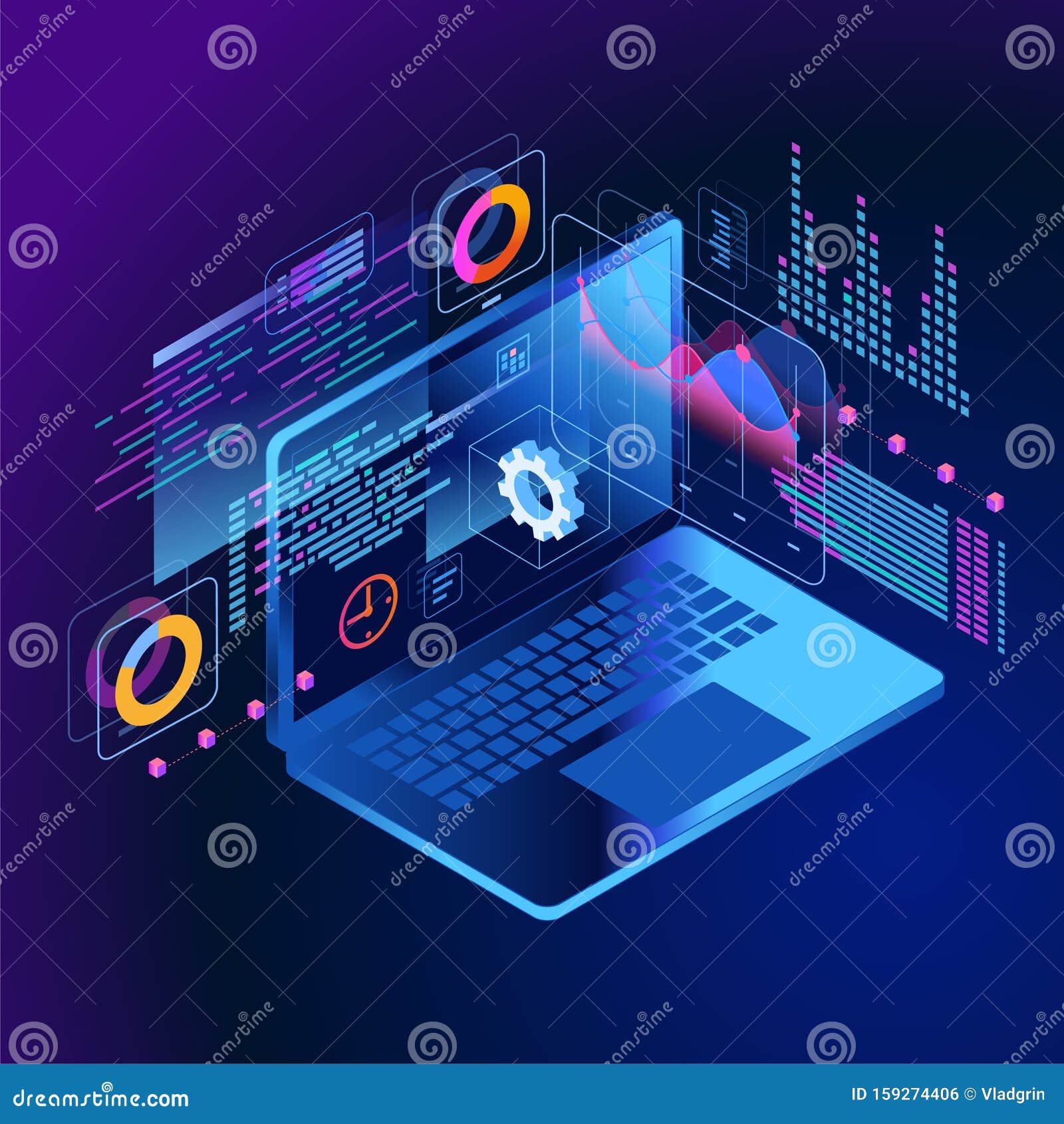 Data Analysis Tool Web Banner Stock Photo - Image of developer, digital ...