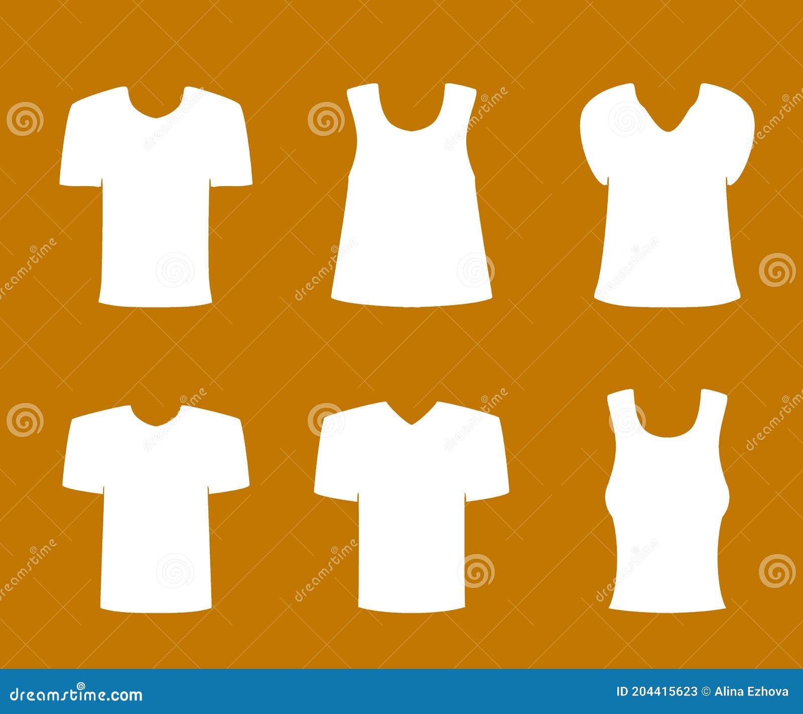 Various T-shirts on the Background. Symbol Stock Vector - Illustration ...