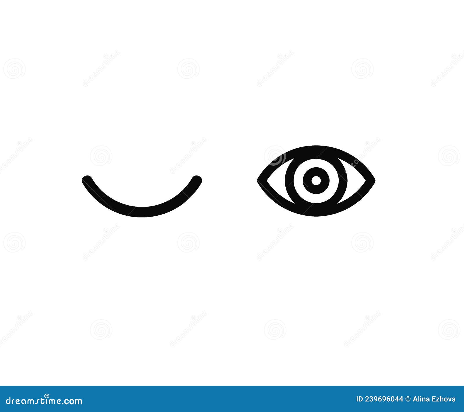 The Human Eye on a White Background. Improve Eyesight. Symbol. Vector ...