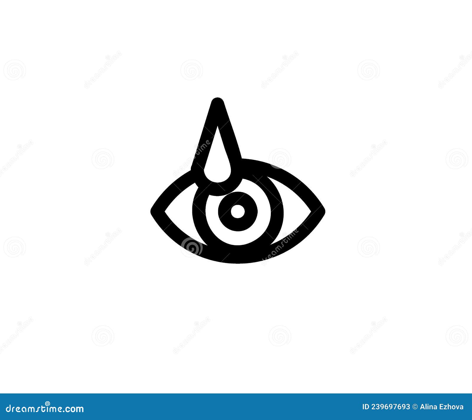 Human Eye and Eye Drops. Improve Eyesight. Symbol. Vector. Stock Vector ...