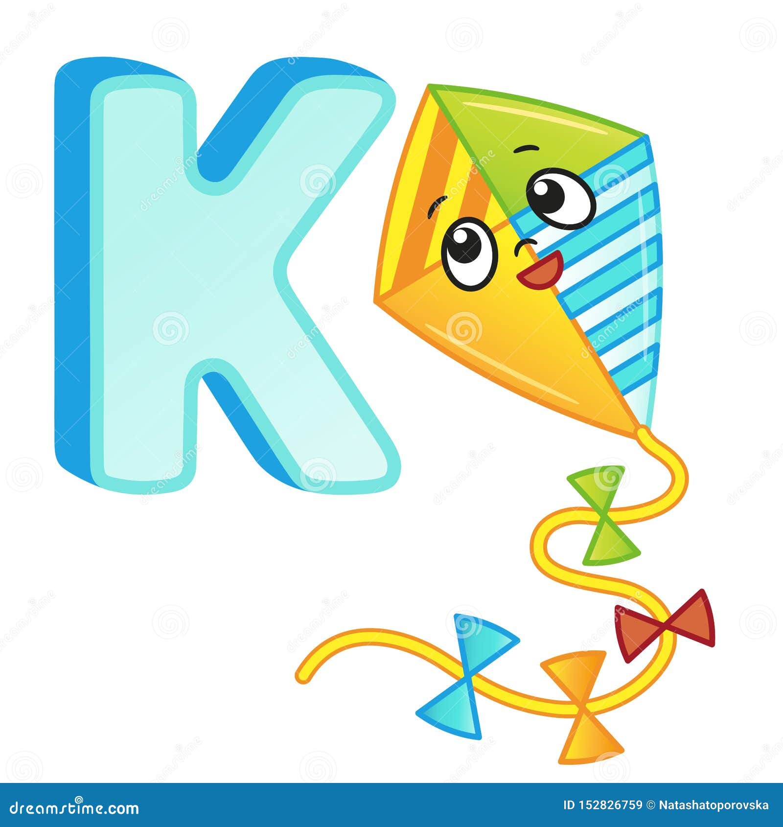 Vector Bright Illustrations Alphabet with Capital Letters of the ...