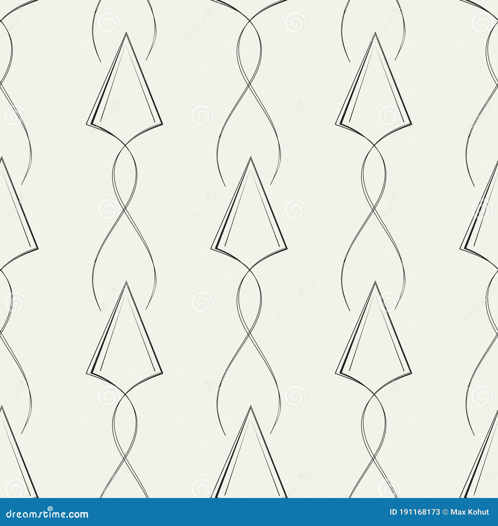 Vector Seamless Pattern with Twisted Linear Arrows.Modern Stylish ...