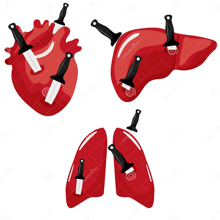 Icon for the Halloween Holiday, Namely the Icon of Human Organs with ...