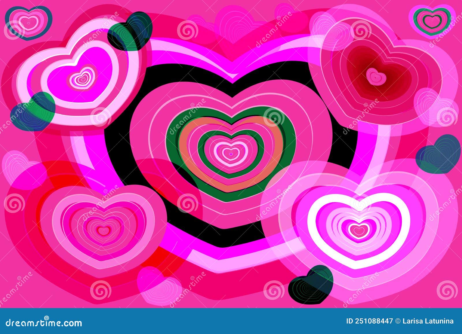 Set of Multi-colored Hearts. Symbol of Love Stock Vector - Illustration ...