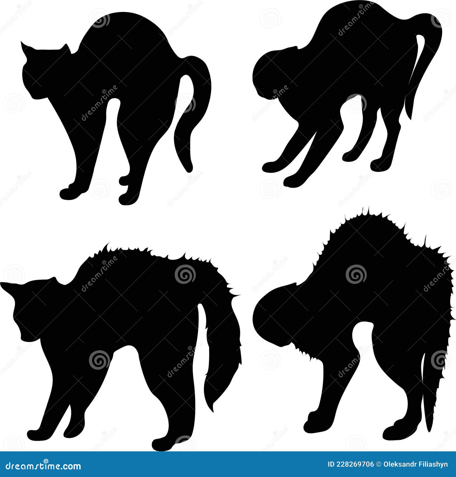Outline Drawing of Angry Cats Stock Vector - Illustration of vector ...