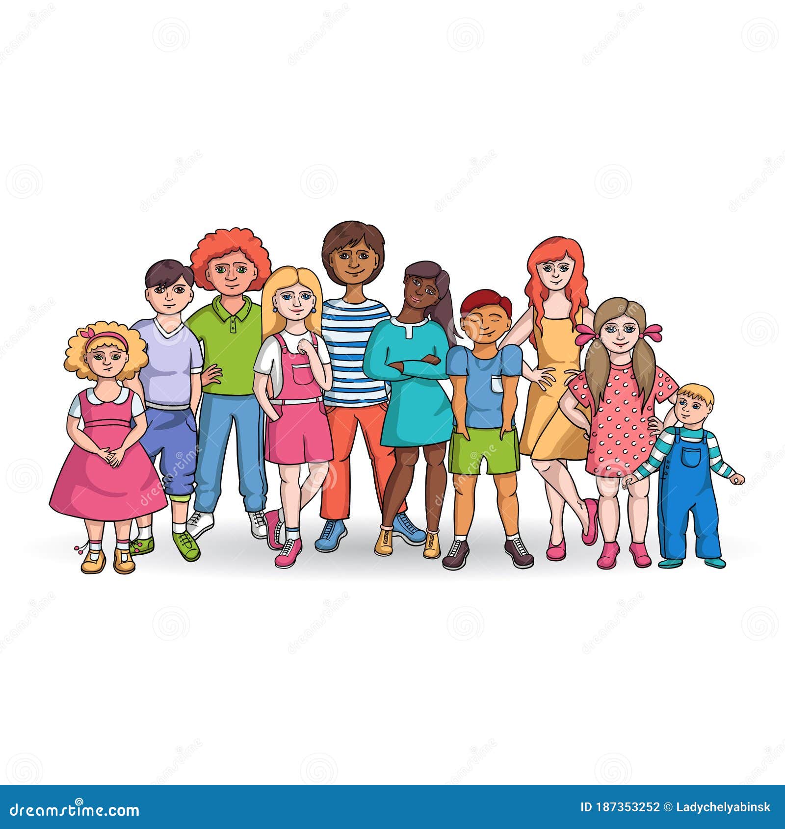 Vector Colorful Illustraion on the Theme of Children. Cartoon ...