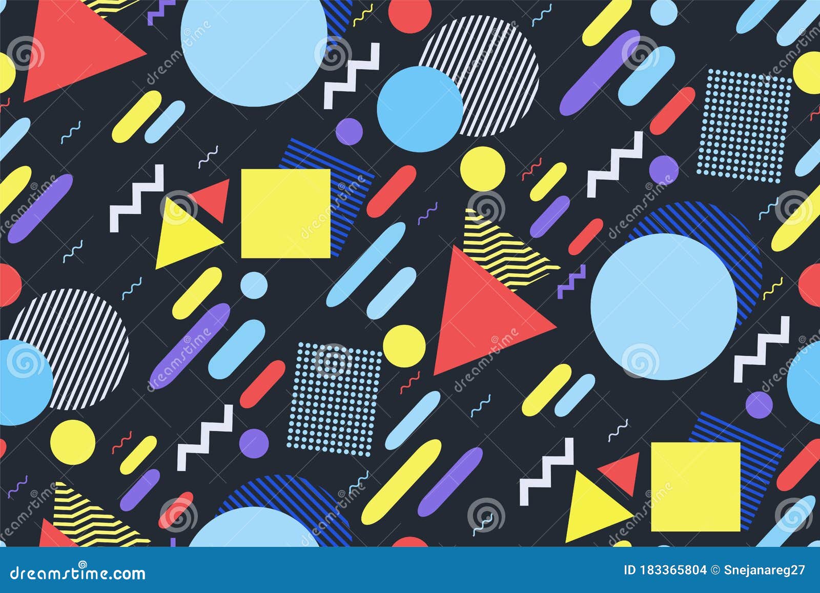 Abstract Style Memphis Stock Illustrations – 97,285 Abstract Style ...