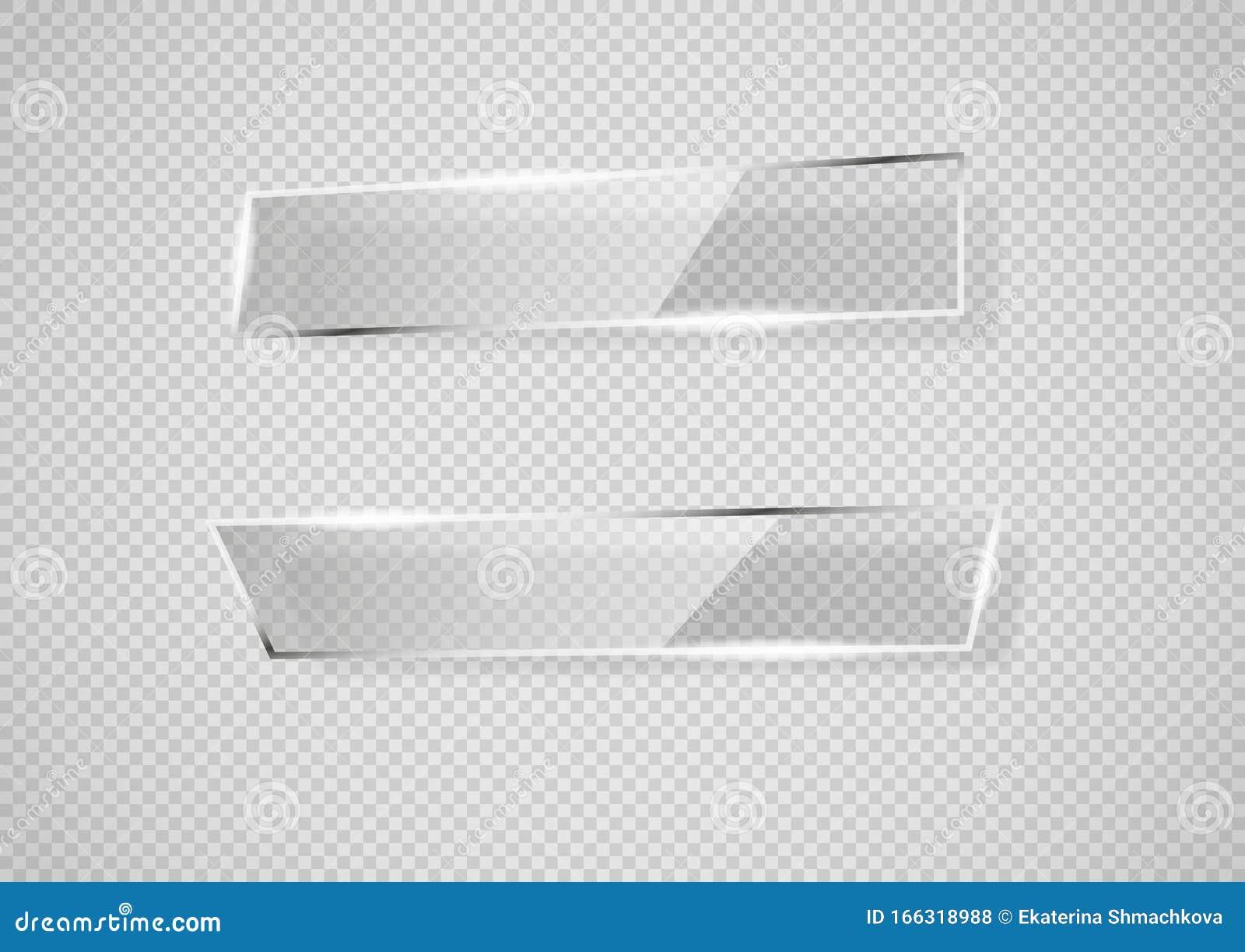 Reflecting Glass Banner. Clear Text Box Banner Stock Vector ...