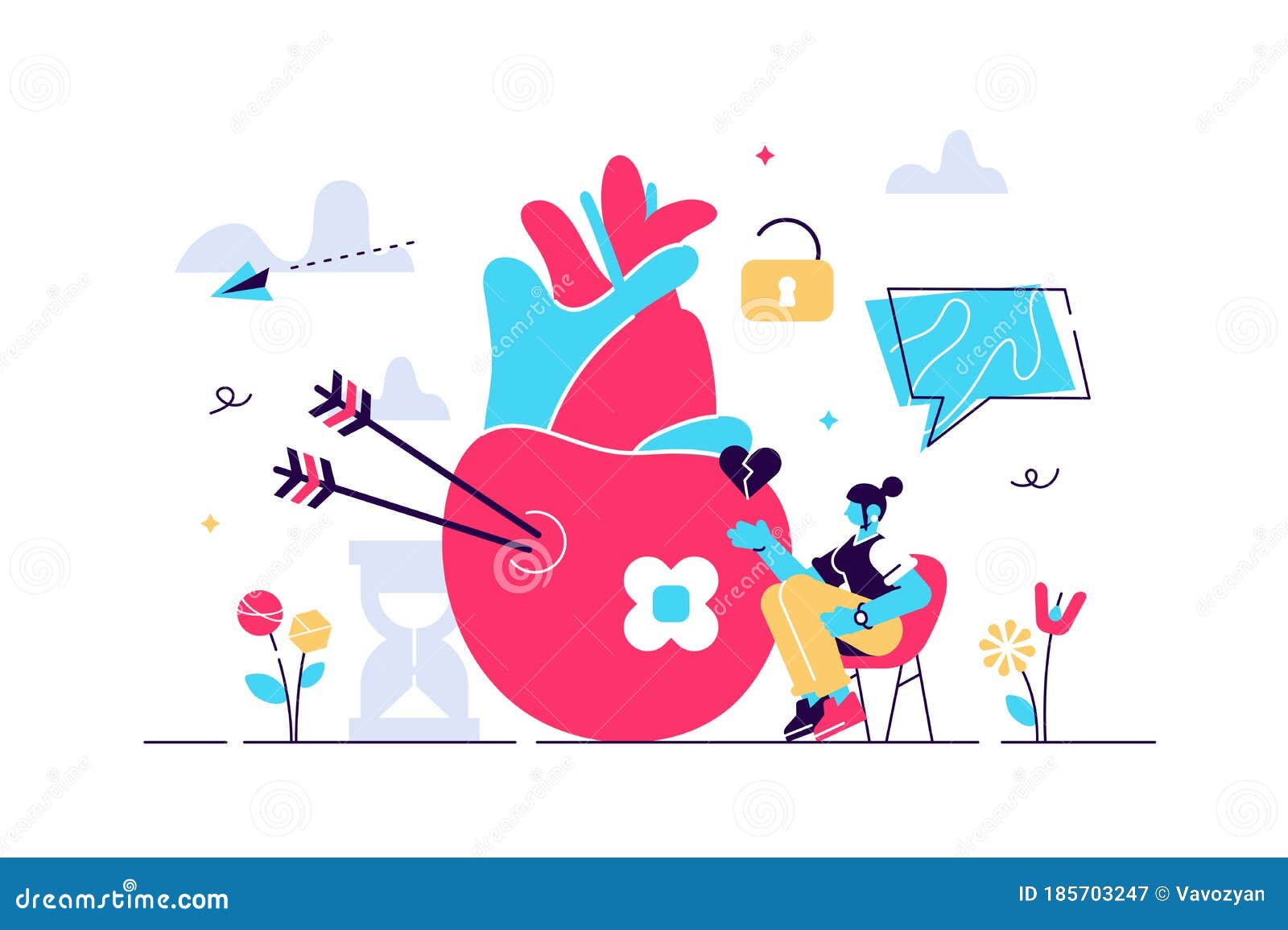Vulnerable Vector Illustration. Flat Stock Vector - Illustration of ...
