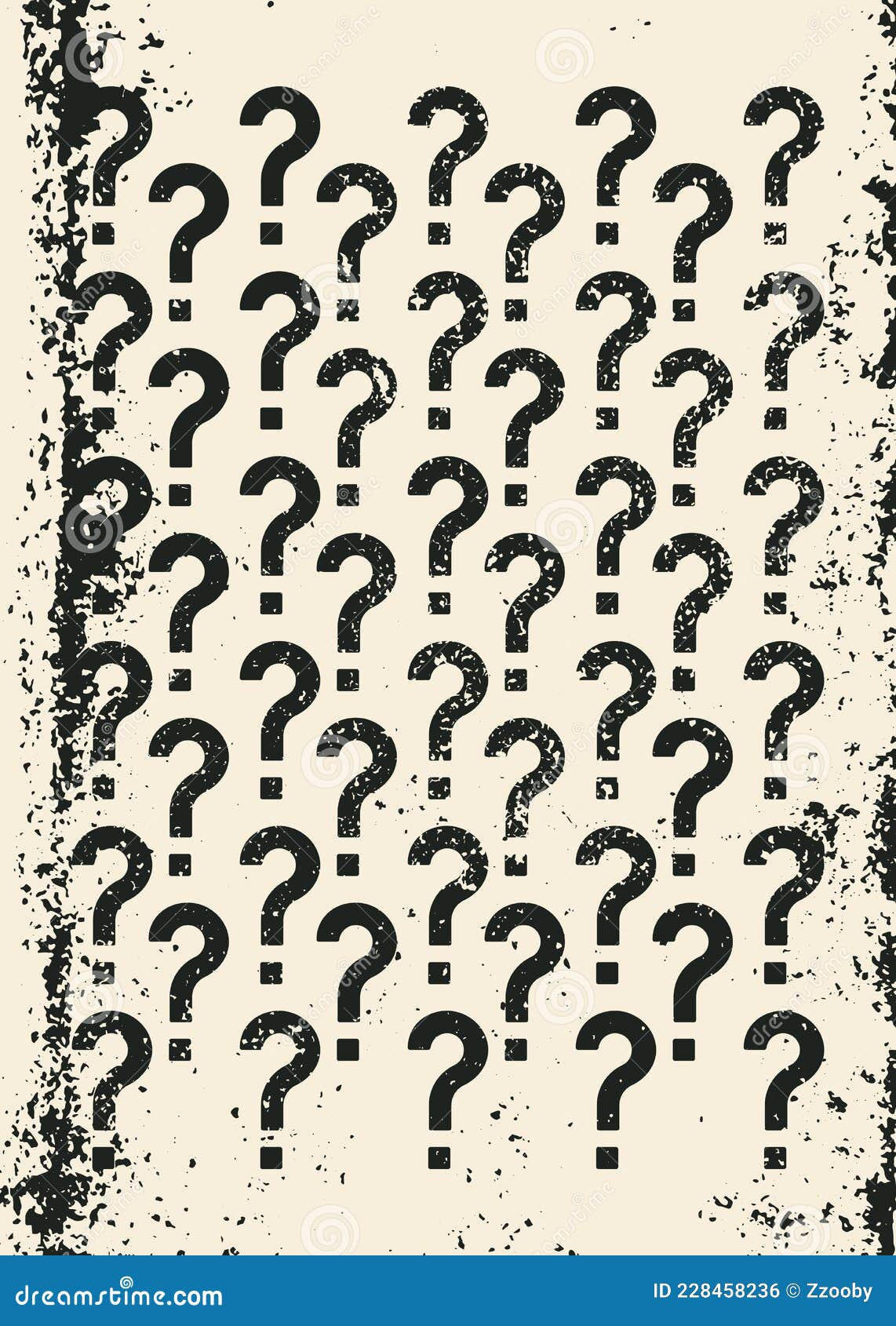 Question Mark Typographical Grunge Vintage Style Poster. Retro Vector ...