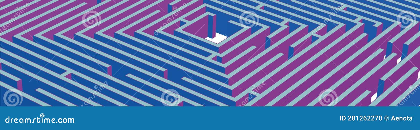 Vector banner with maze stock vector. Illustration of alley - 281262270