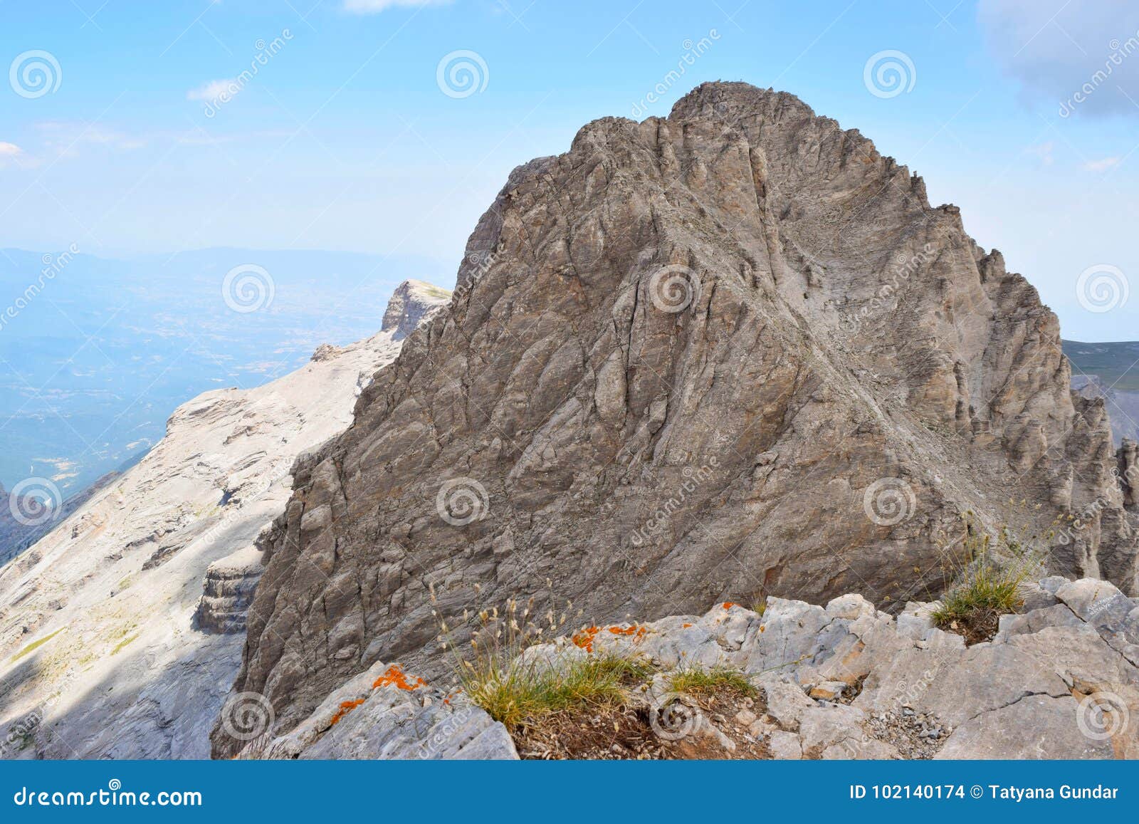 Пик Mytikas, Olympus стоковое фото. изображение насчитывающей интересно ...