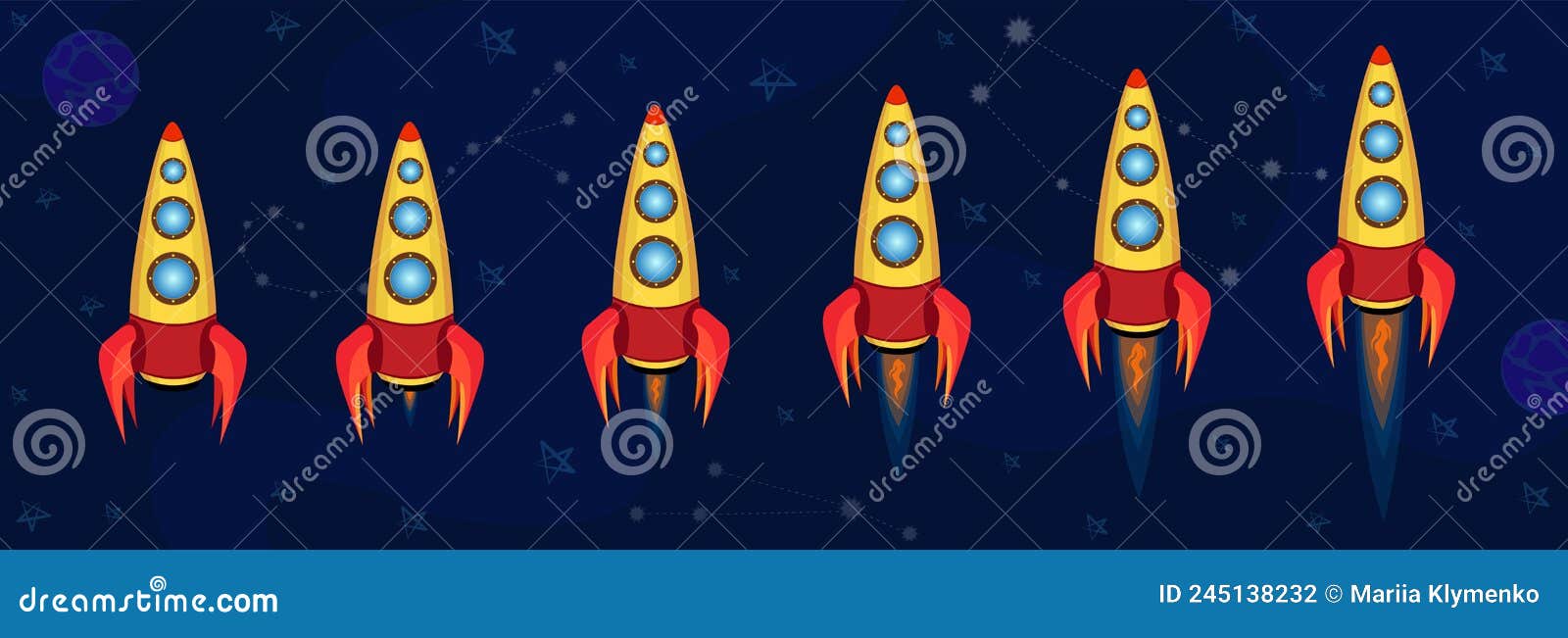 Rocket for Animation. Cartoon Image Stock Vector - Illustration of ...