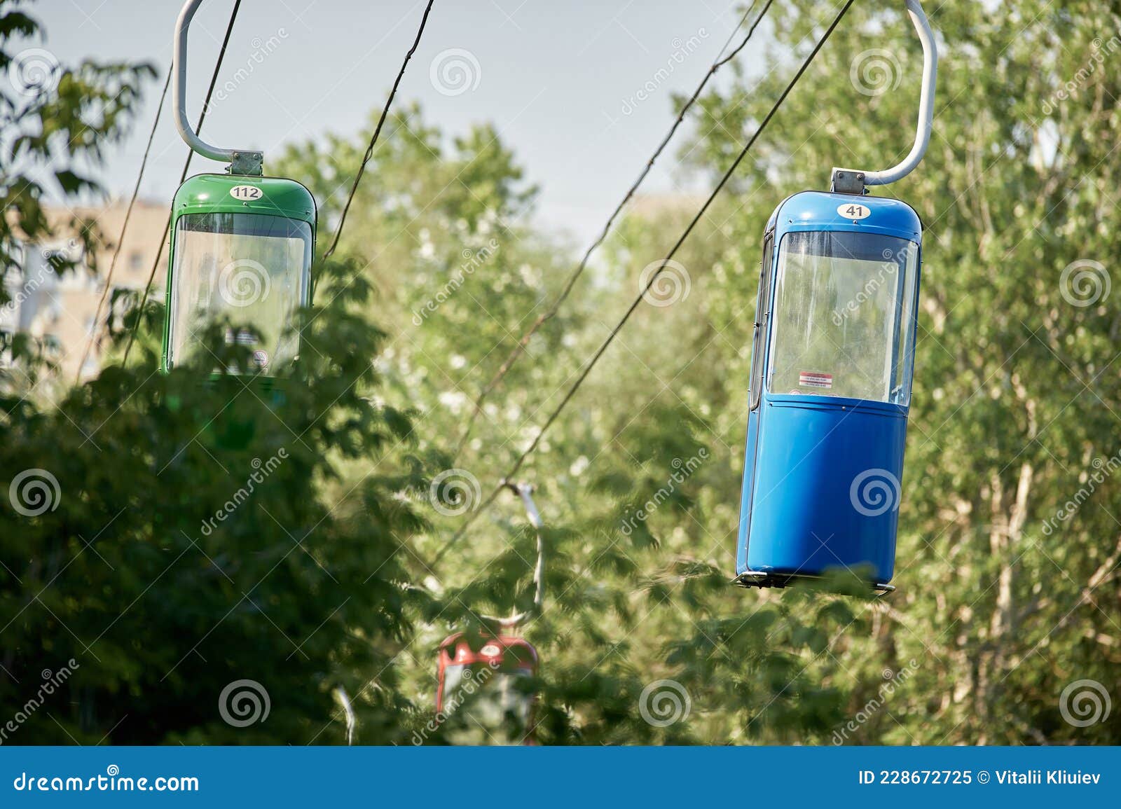 Ropeway Retro Technology and Transportation Theme Stock Image - Image ...