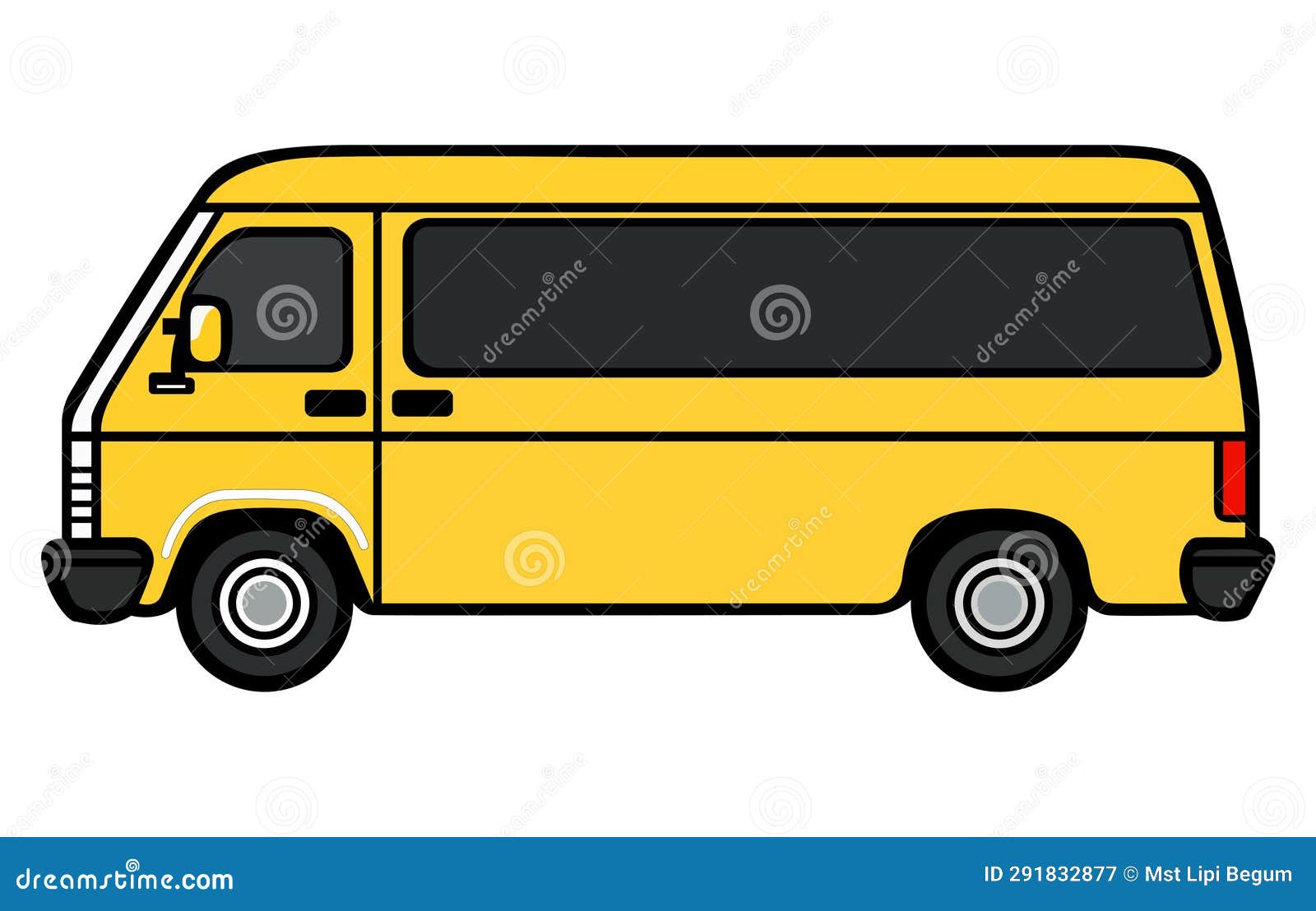 Van Isolated.Van with Side View,Van Vector Flat Style Illustration ...