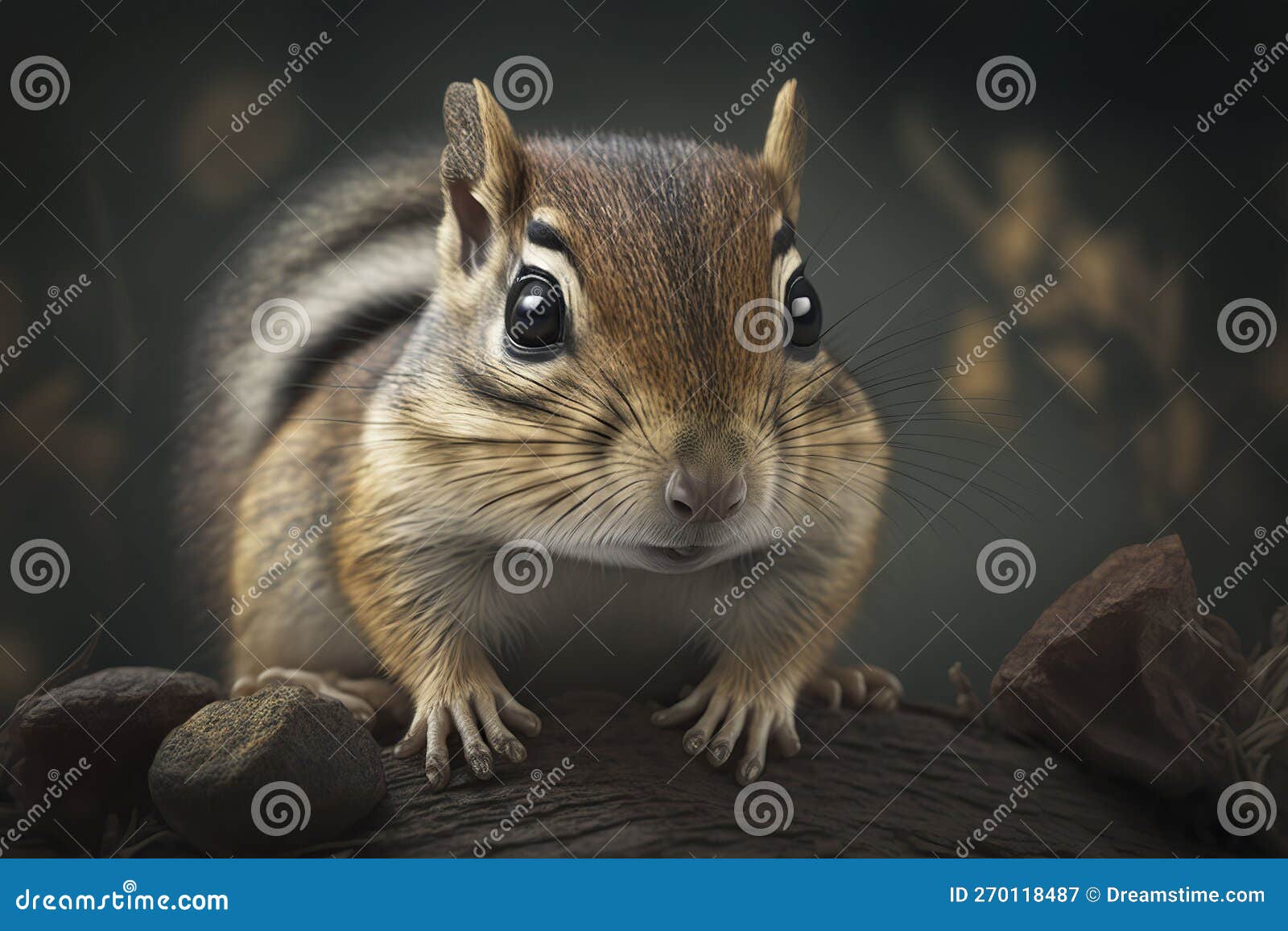Chipmunk. Generative AI stock illustration. Illustration of mammal ...