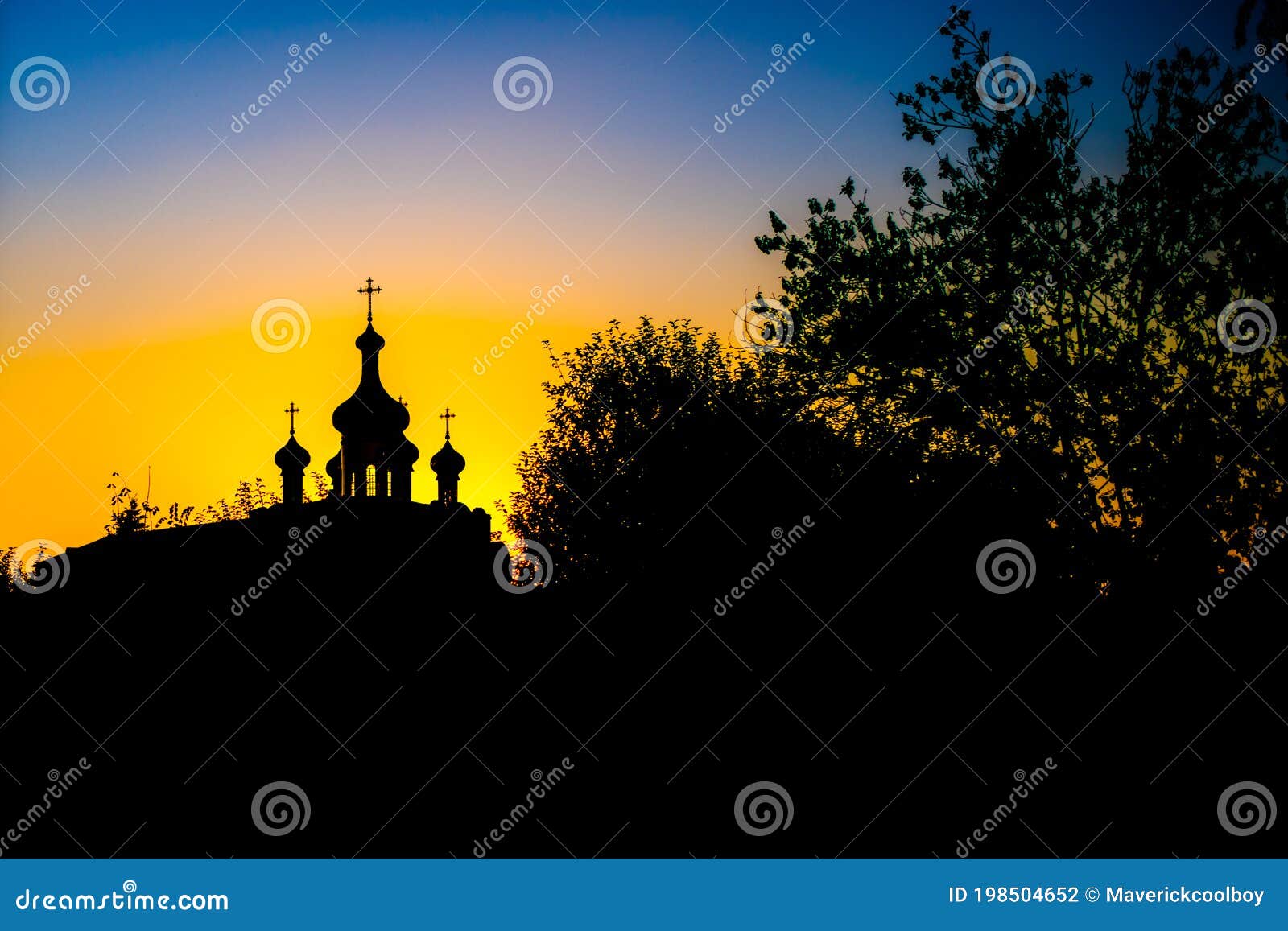 Ð¡hurch and Sunset in Ukraine. Stock Photo - Image of road, beautiful ...
