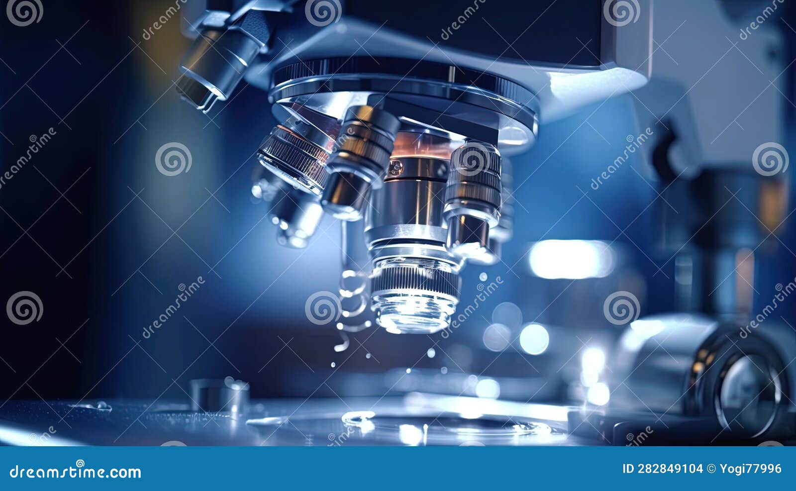 Microscope, Scientific Type of the Background. Created with Generative ...