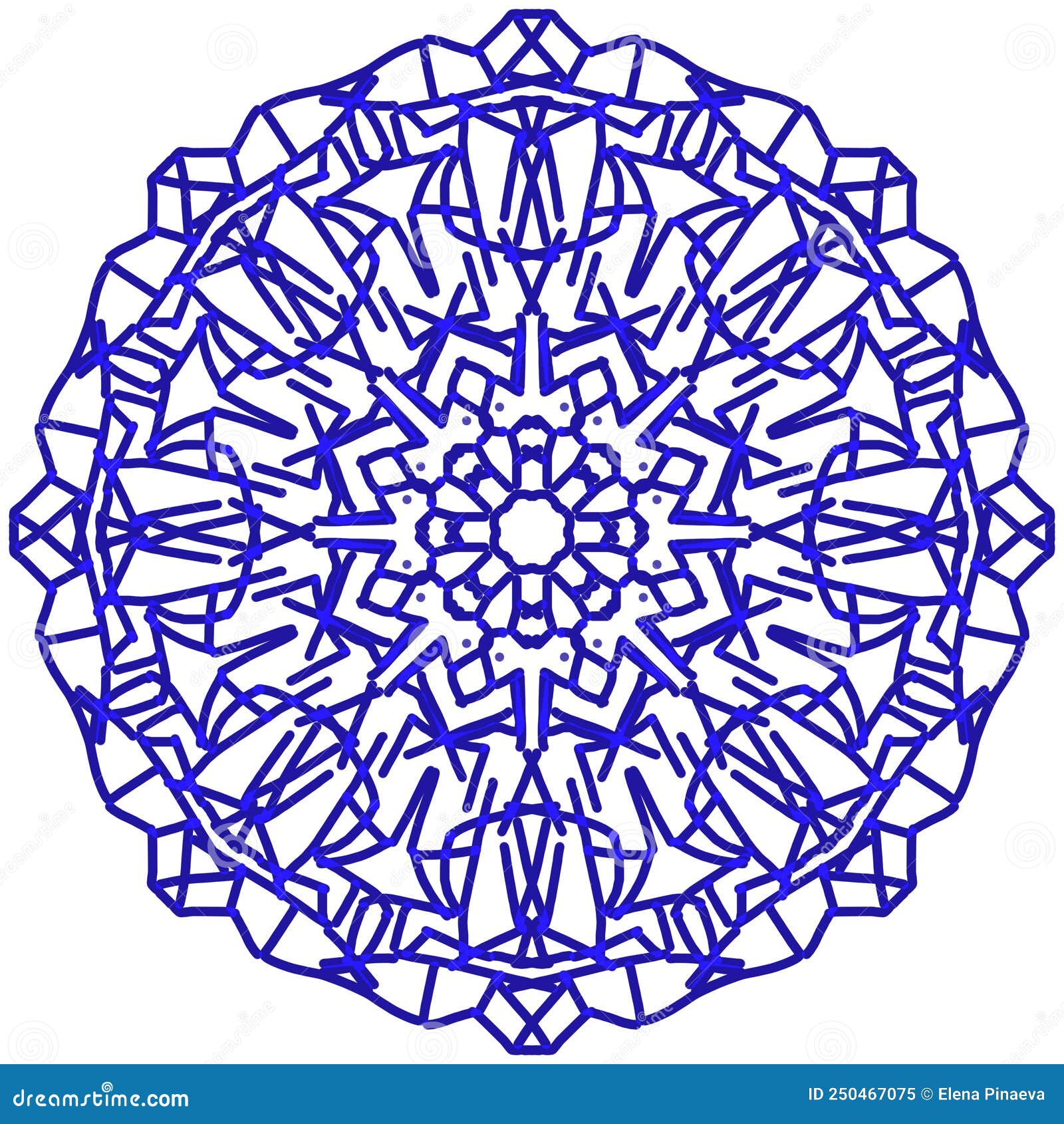 Constructive Direct Structure of the Mandala. Stock Illustration ...