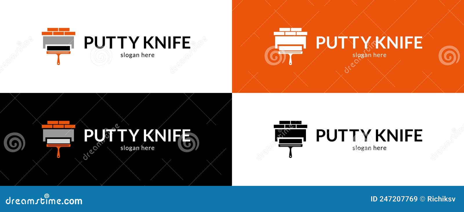 Ð¡onstructive Putty Knifes Logo Stock Vector - Illustration of masonry ...