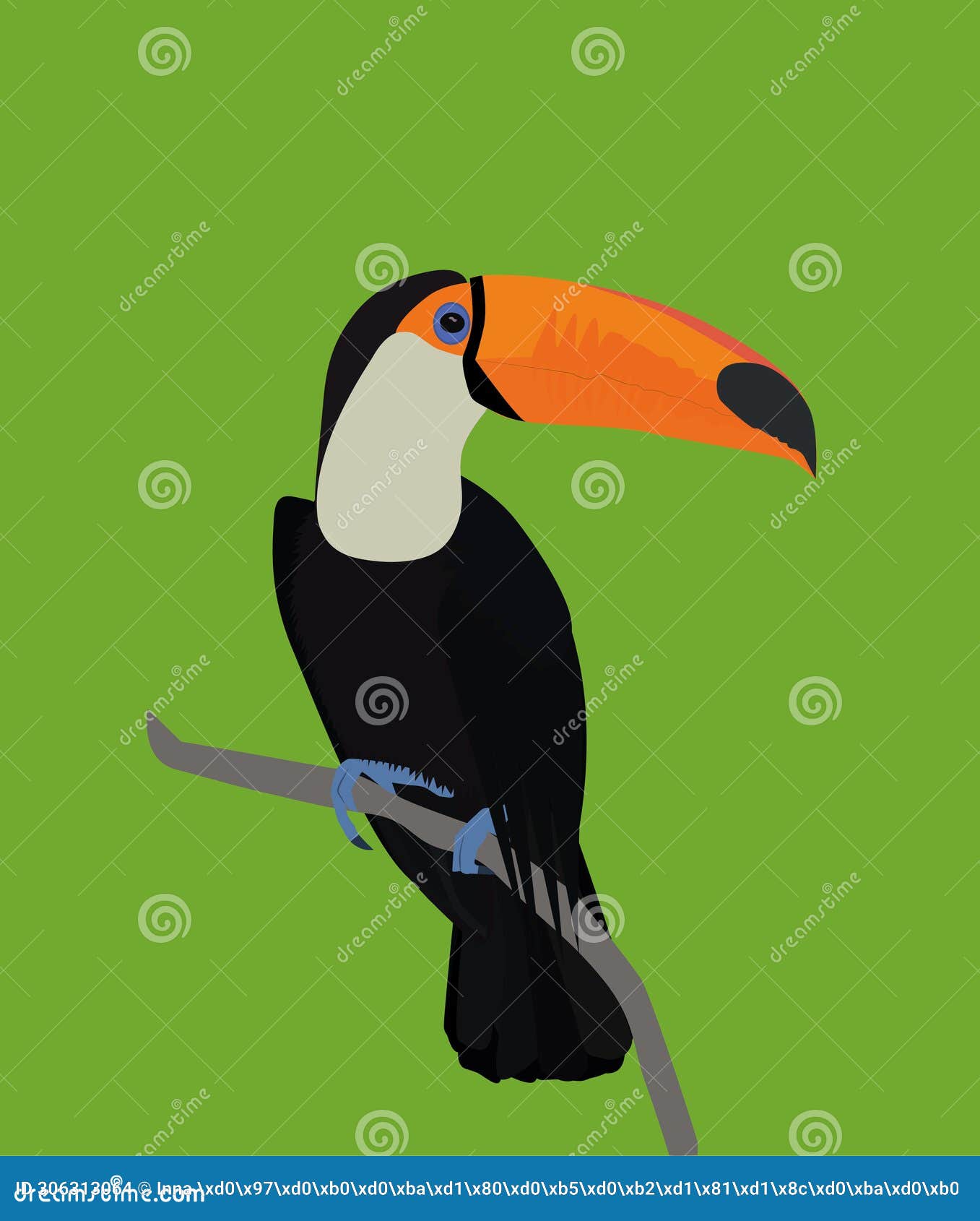 Tukan stock illustration. Illustration of nice, wind - 306313064