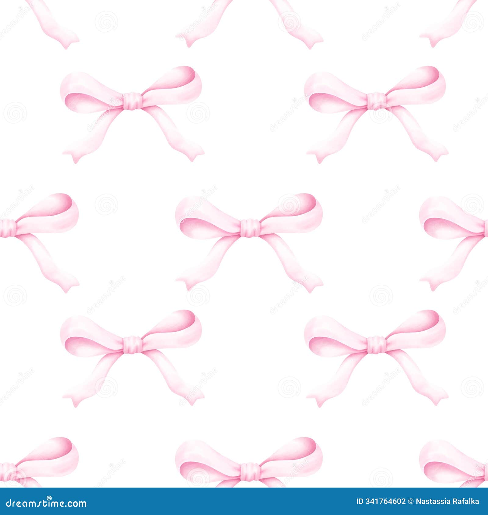 Cute Pink Pastel Ribbon Bow. Stock Illustration - Illustration of ...