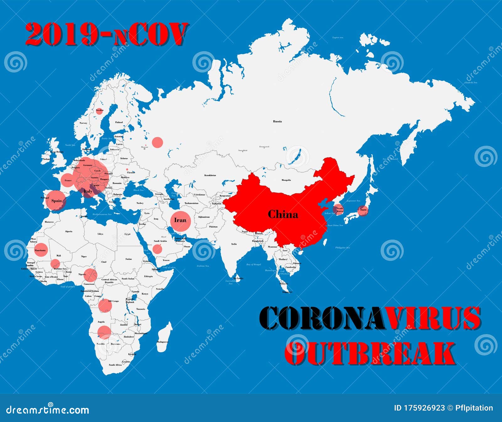 Coronavirus Outbreak. the Spread of the Epidemic in the World Stock ...