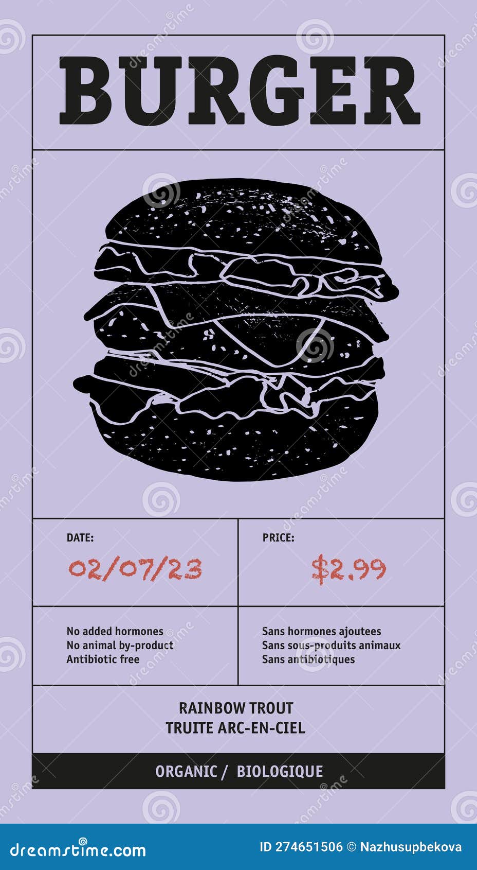 Burger Abstract Vector Packaging Labels Design Set Stock Vector ...